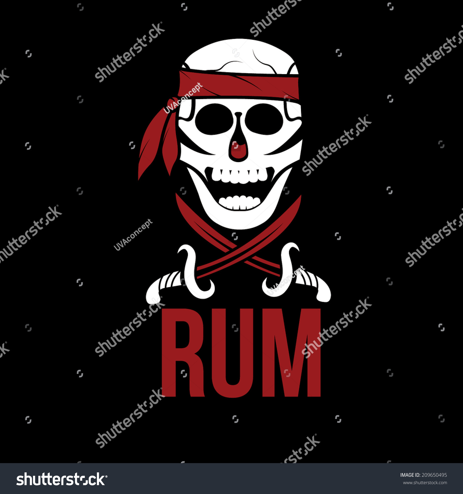 Jolly Roger Rum: vector de stock (libre de regalías) 209650495 ...