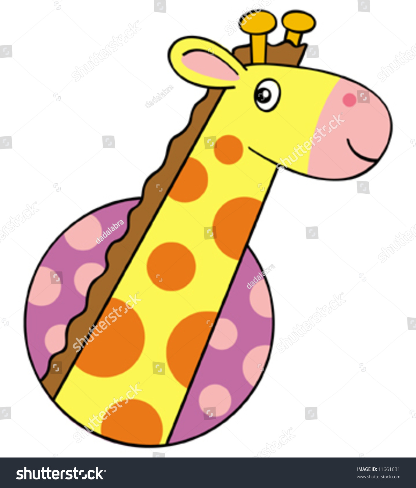 Jolly Vector Cartoon Giraffe Stock Vector (Royalty Free) 11661631