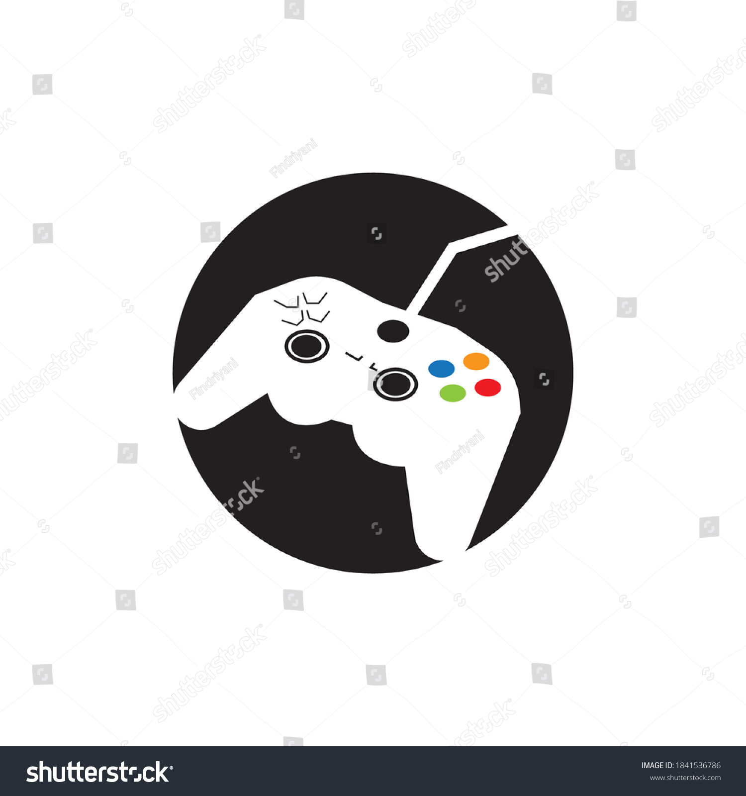 Joy Stick Game Logo Vector Template Stock Vector (Royalty Free) 1841536786