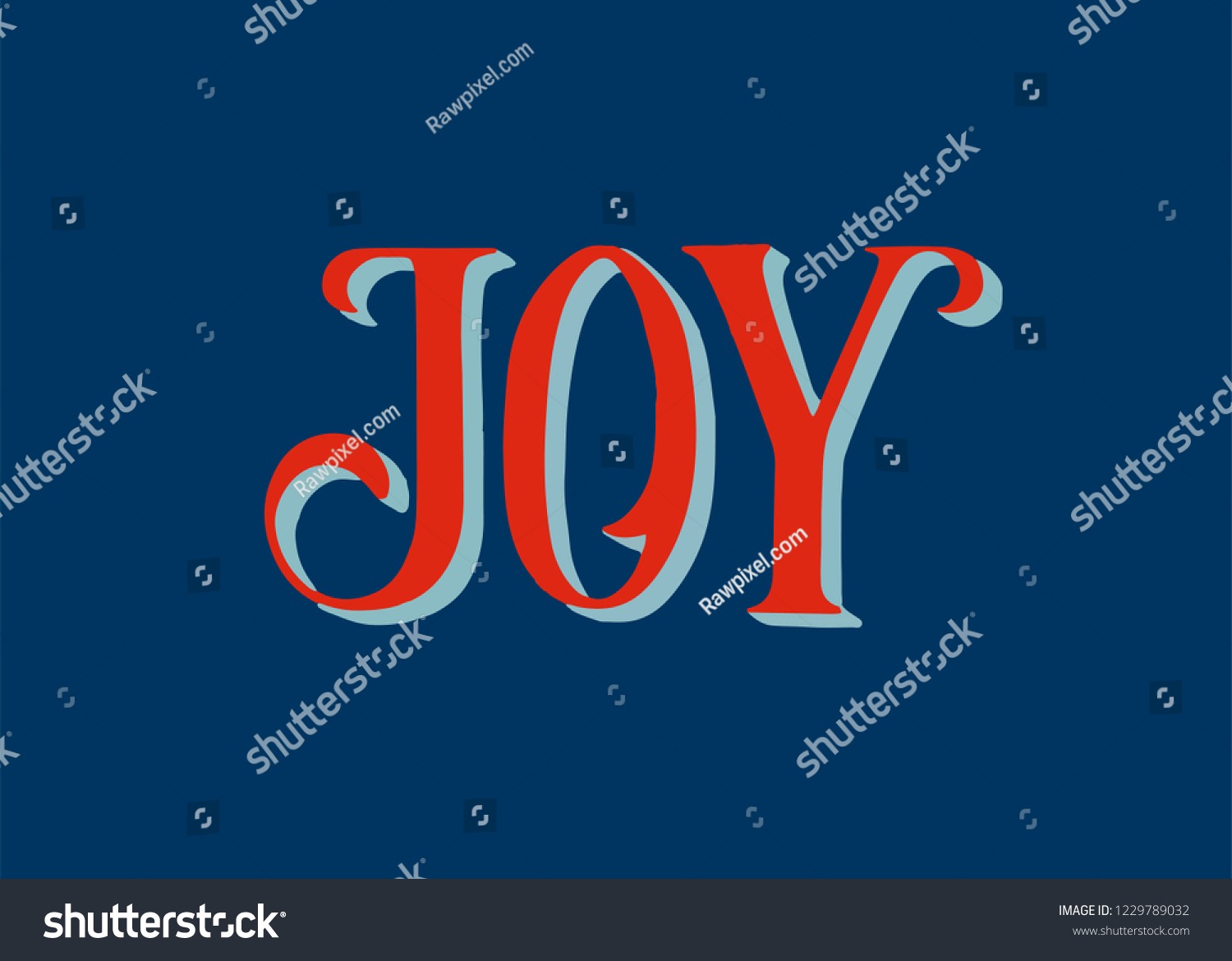 Joy Typography Illustration Stock Vector (Royalty Free) 1229789032