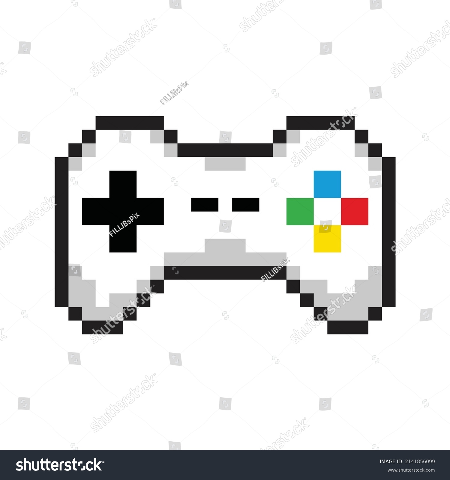 Joystick Pixel Art Game Controller Stock Vector (Royalty Free ...
