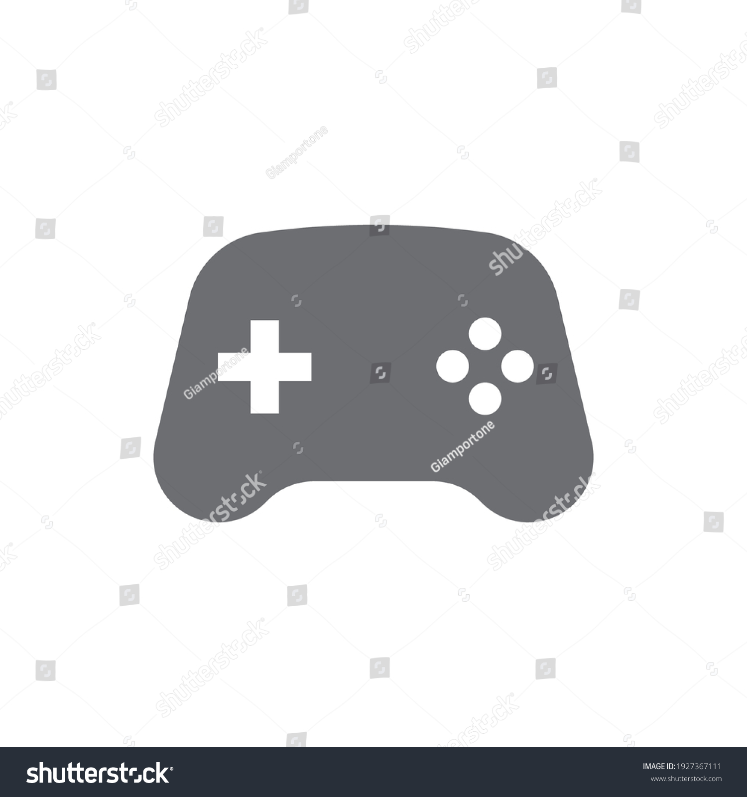 Joystick Videogame Controller Gamer Controlling Device Stock Vector ...