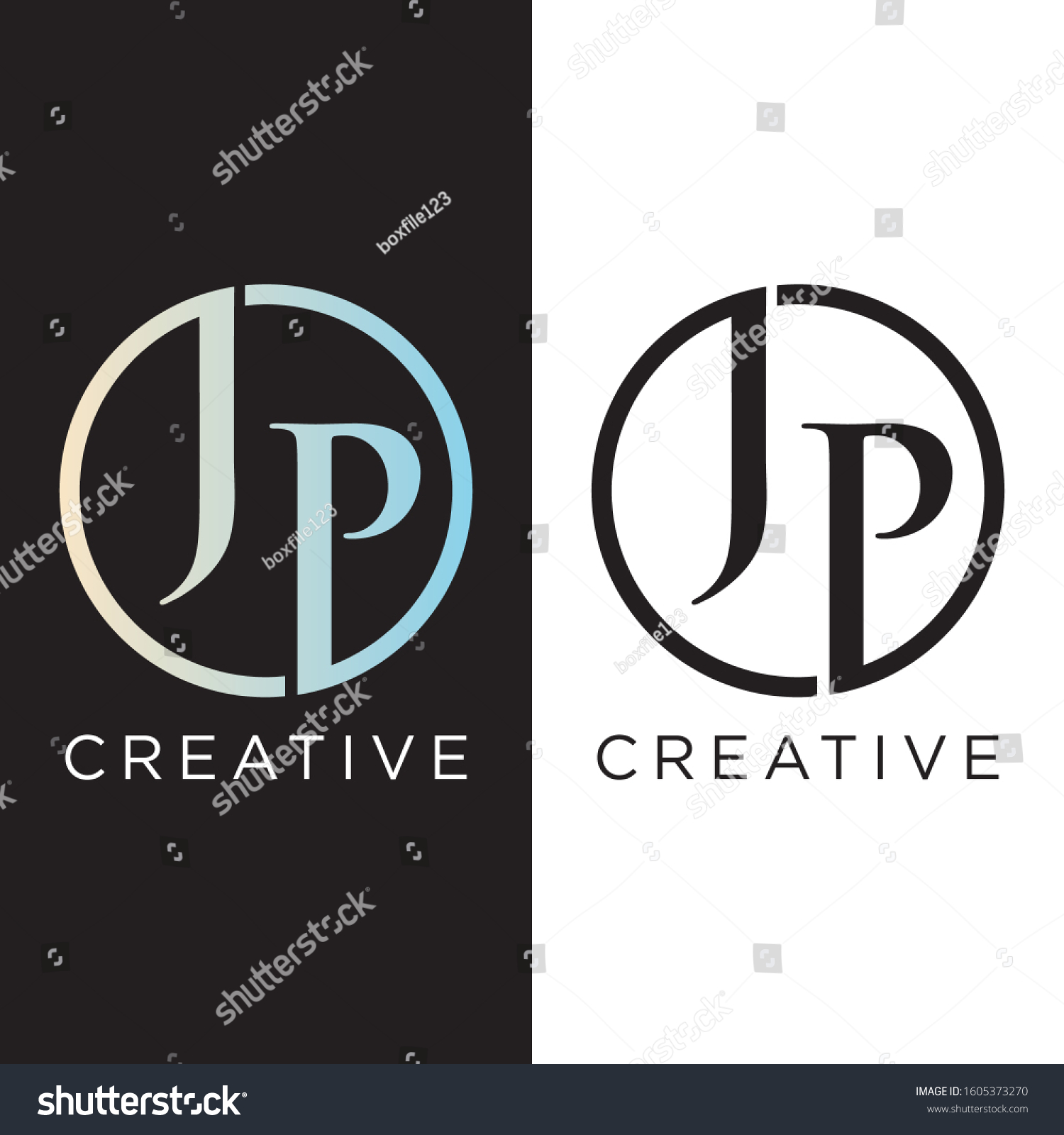 Jp Letter Logo Designinitial Luxury Template Stock Vector (Royalty Free ...