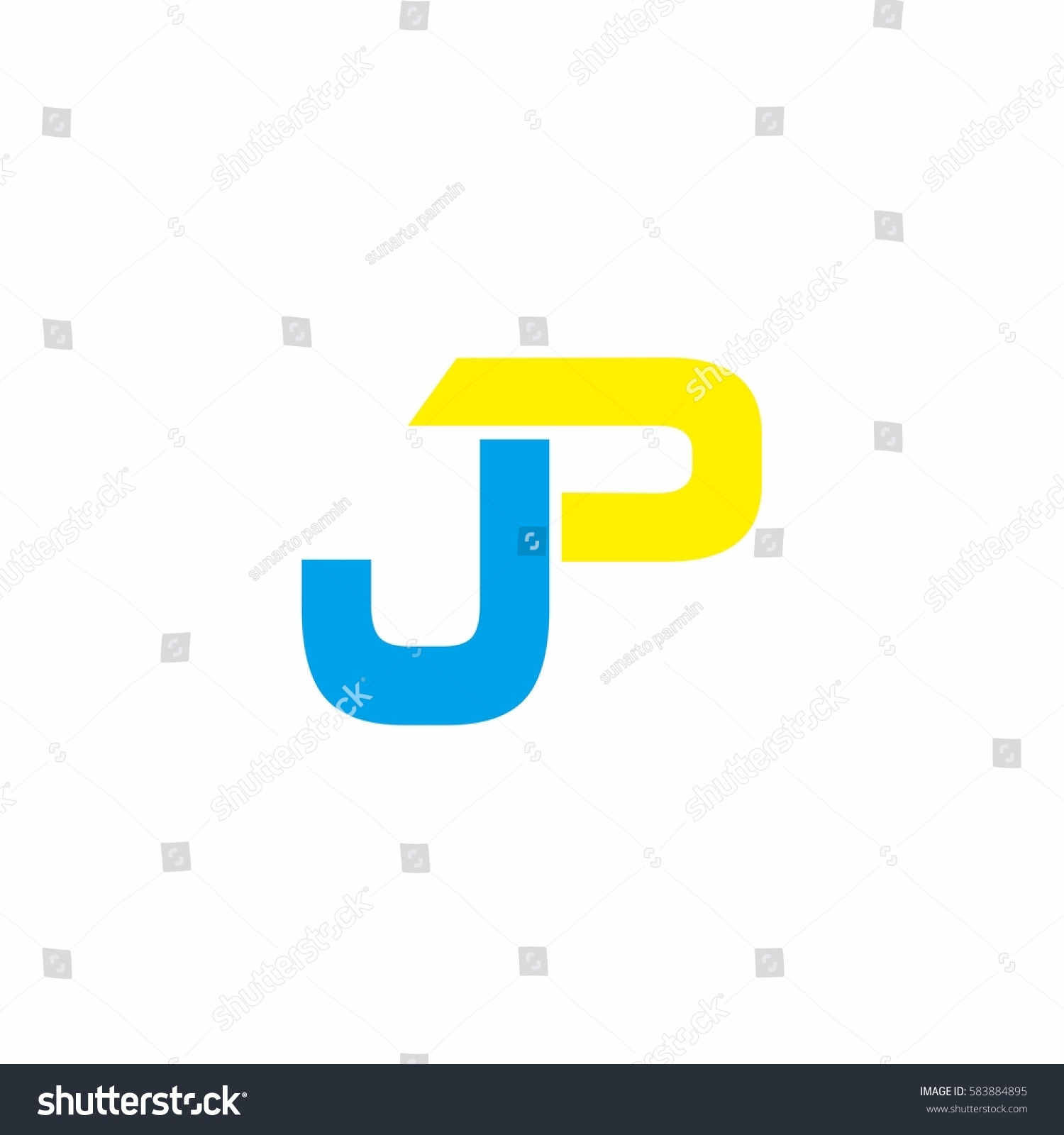 Jp Letter Logo Vector Stock Vector (Royalty Free) 583884895 | Shutterstock