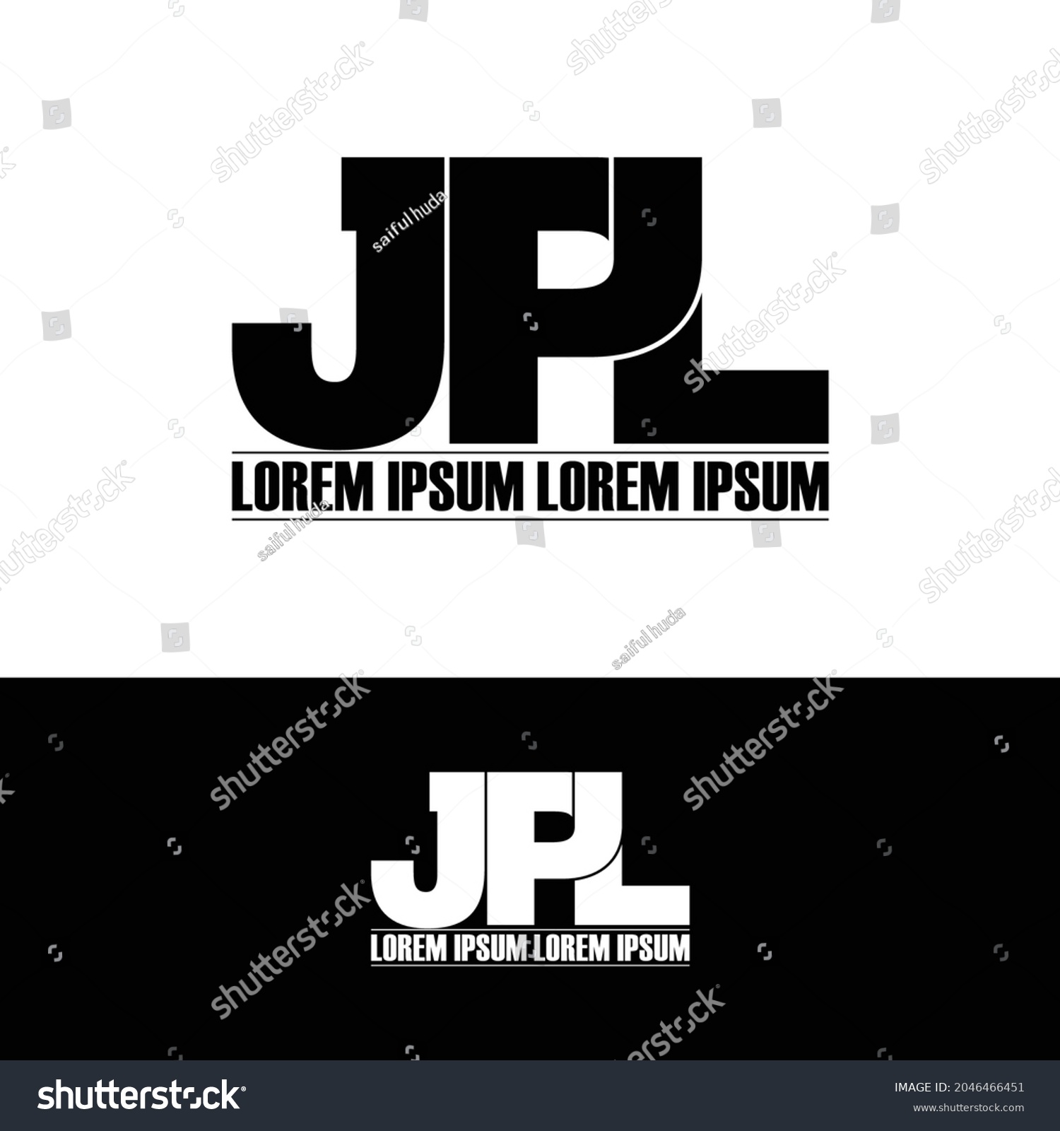 Jpl Letter Monogram Logo Design Vector Stock Vector (Royalty Free ...