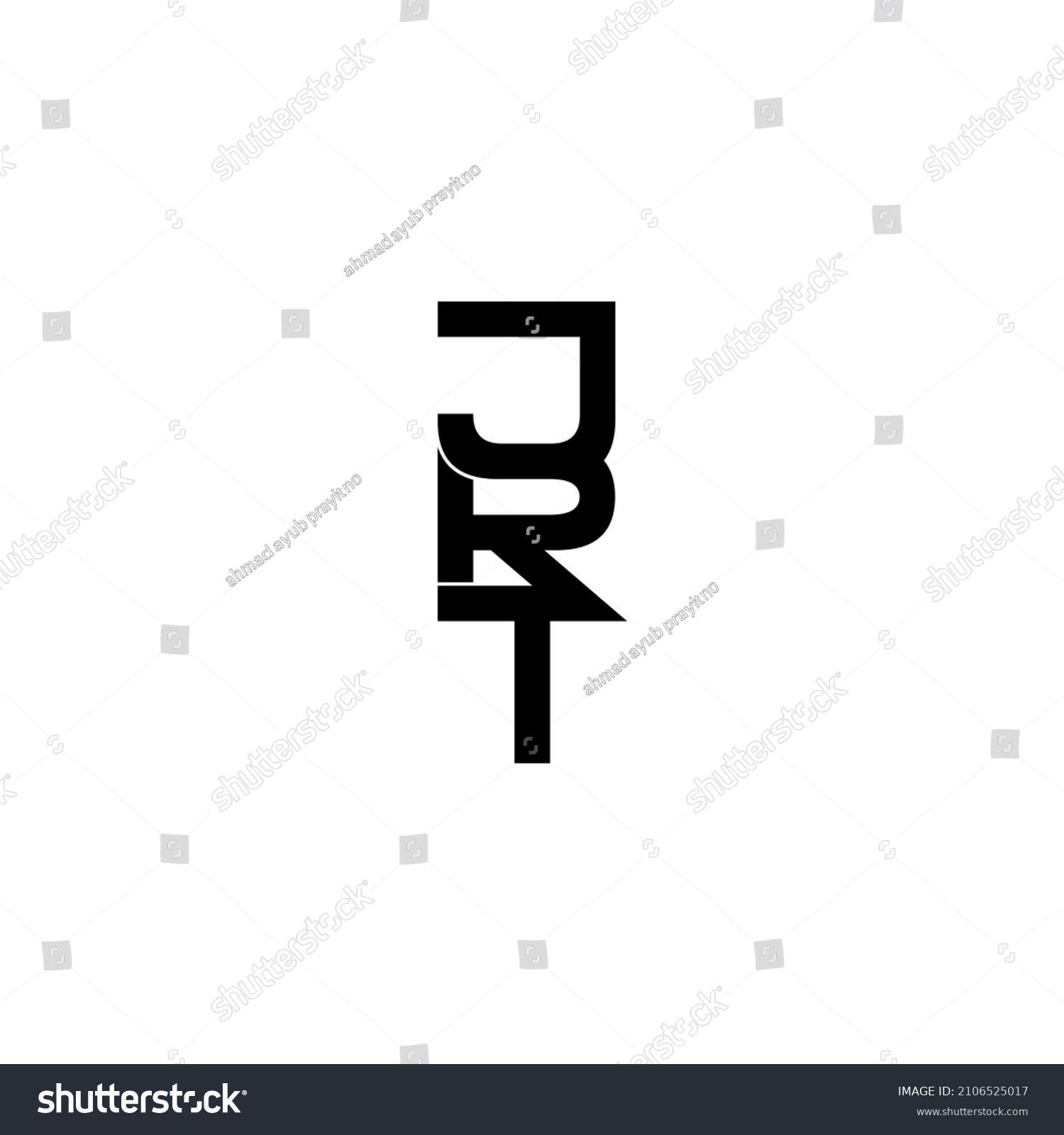 Jrt Typography Letter Monogram Logo Design Stock Vector (Royalty Free ...