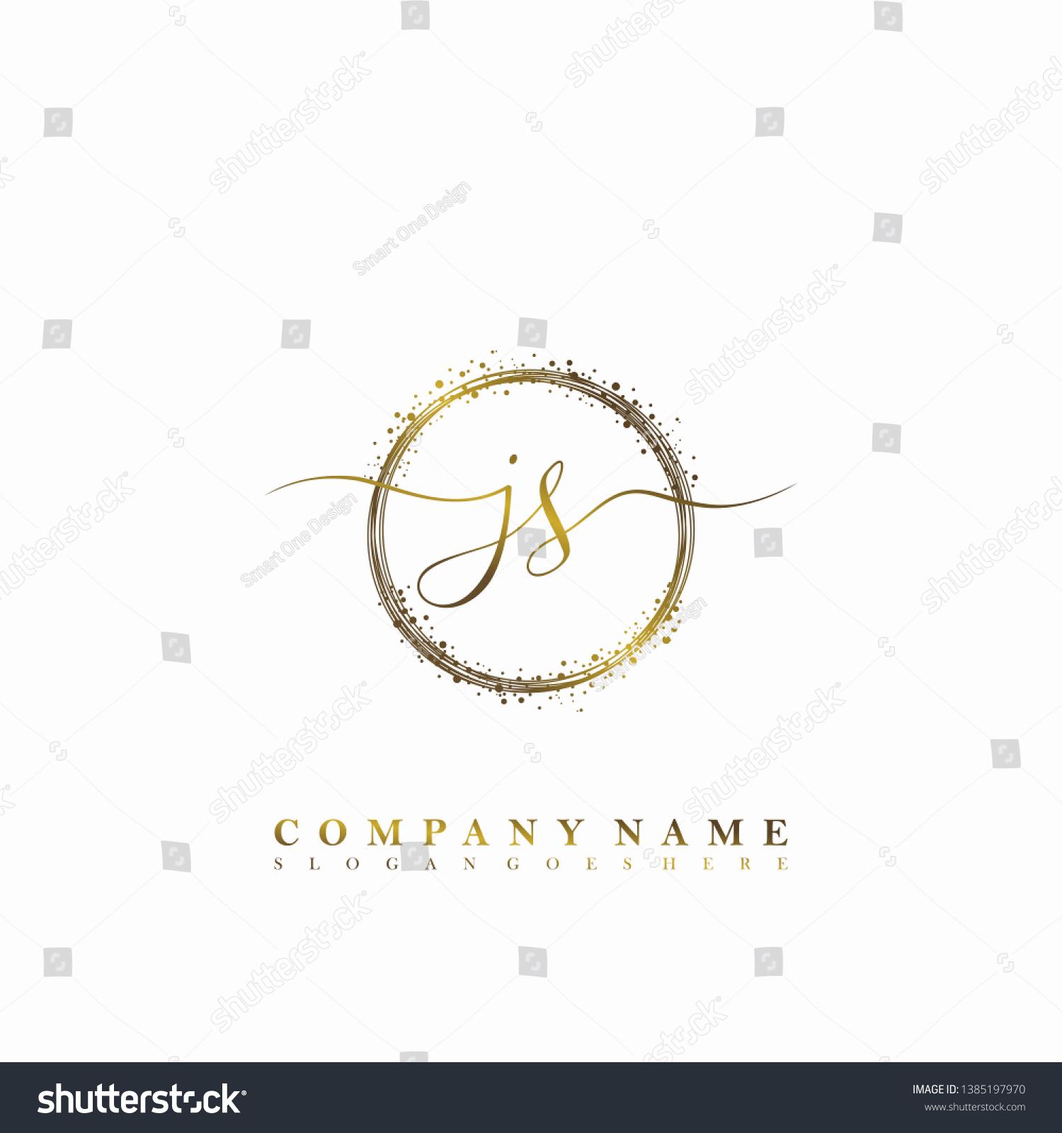 Js Initial Luxury Handwriting Logo Vector Stock Vector (Royalty Free ...