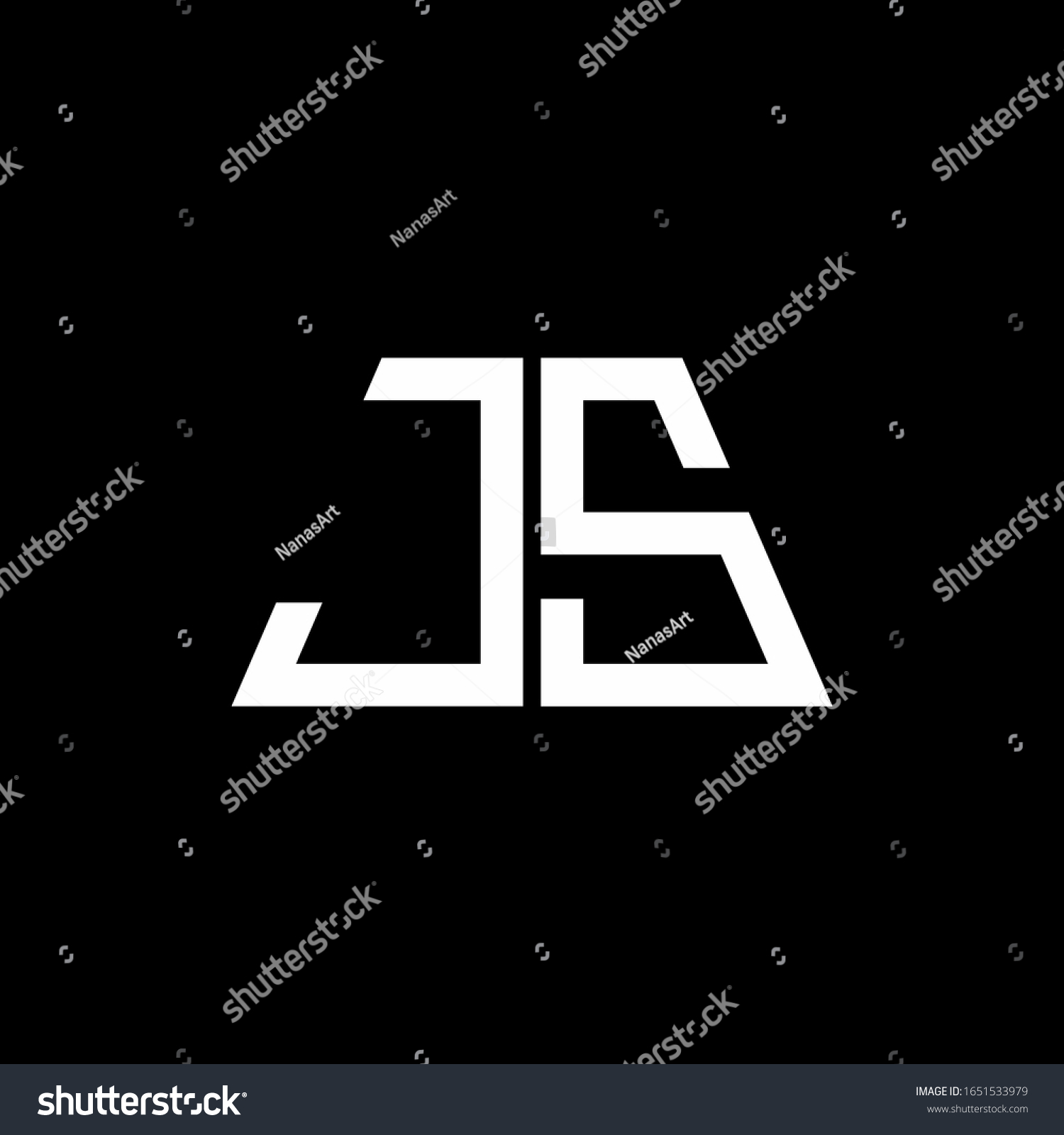 Js Logo Abstract Monogram Isolated On Stock Vector (Royalty Free ...