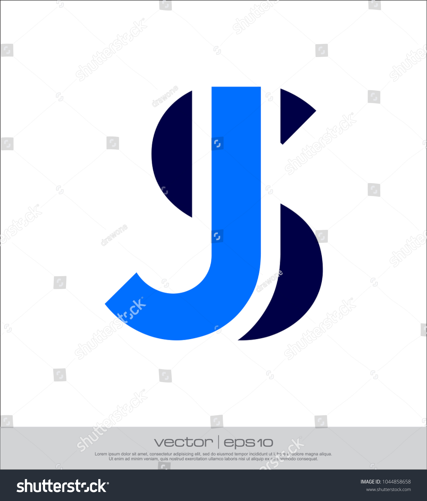 Js Logo Template Stock Vector (Royalty Free) 1044858658 | Shutterstock
