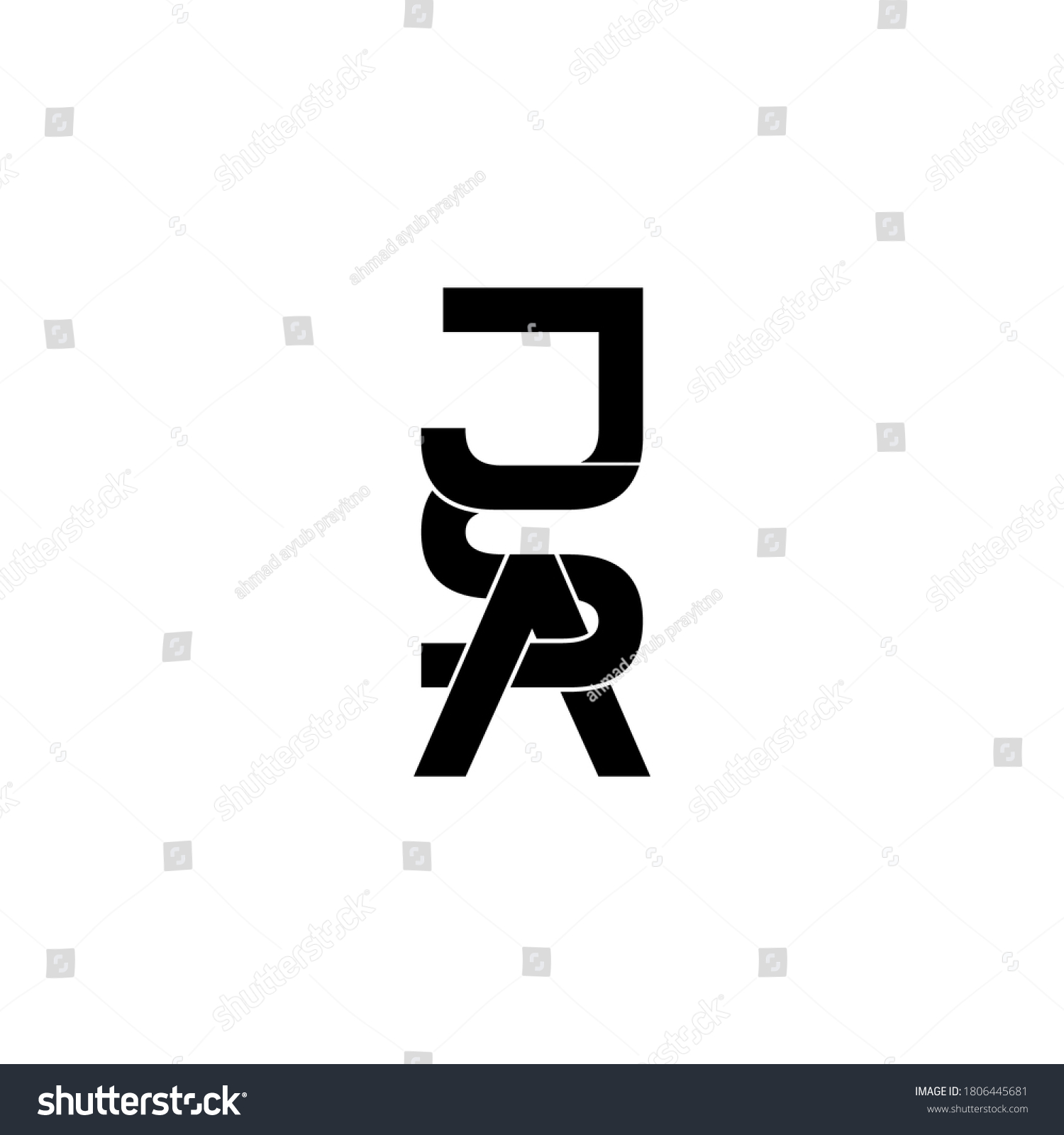 jsa Letter Original Monogramm Logo-Design: Stock-Vektorgrafik ...