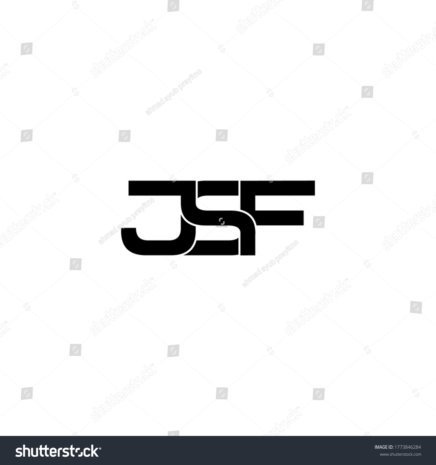 Jsf Letter Original Monogram Logo Design: เวกเตอร์สต็อก (ปลอดค่า ...