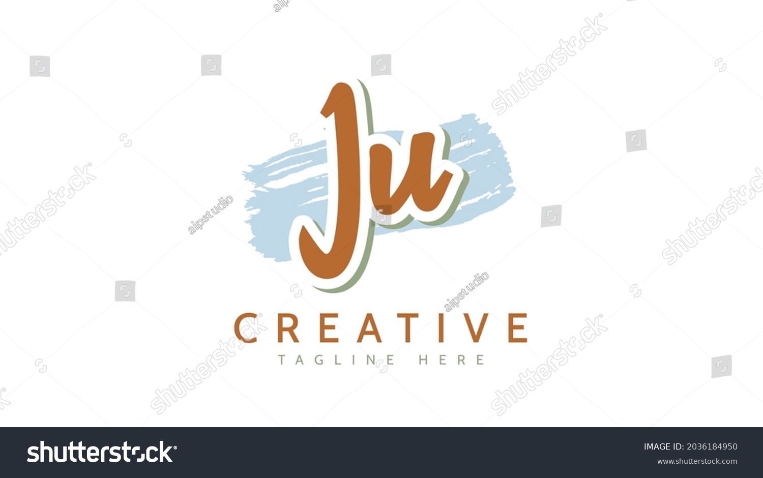 Ju Initials Handwriting Logo Vector Stock Vector (Royalty Free ...
