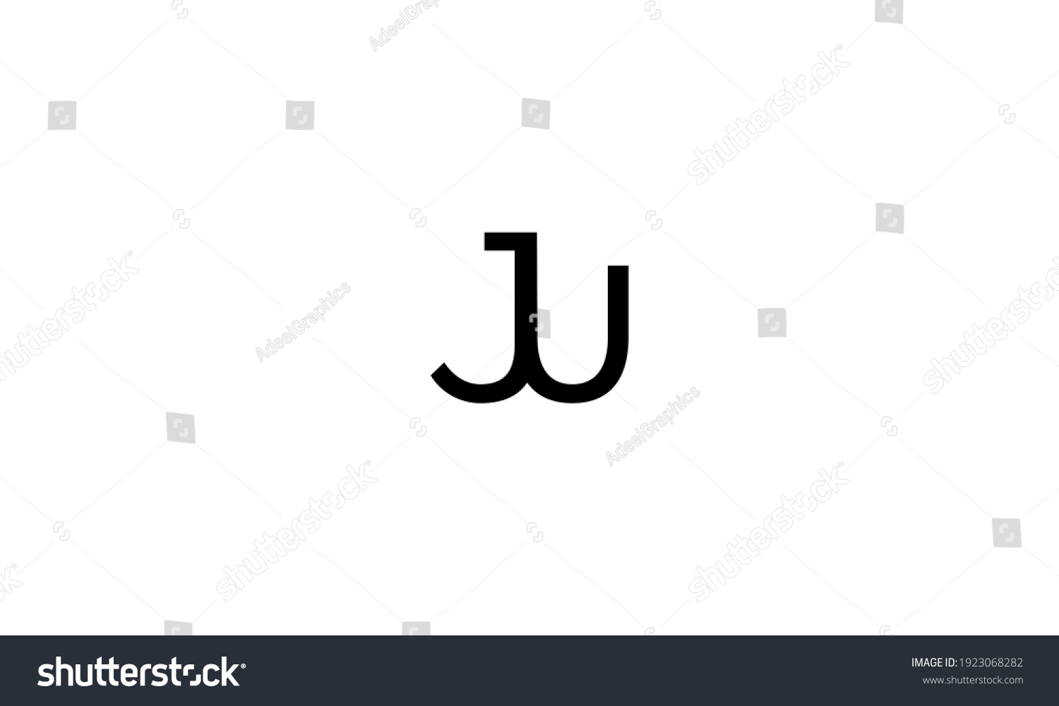 Ju Letter Initial Logo Design Template Stock Vector (Royalty Free ...