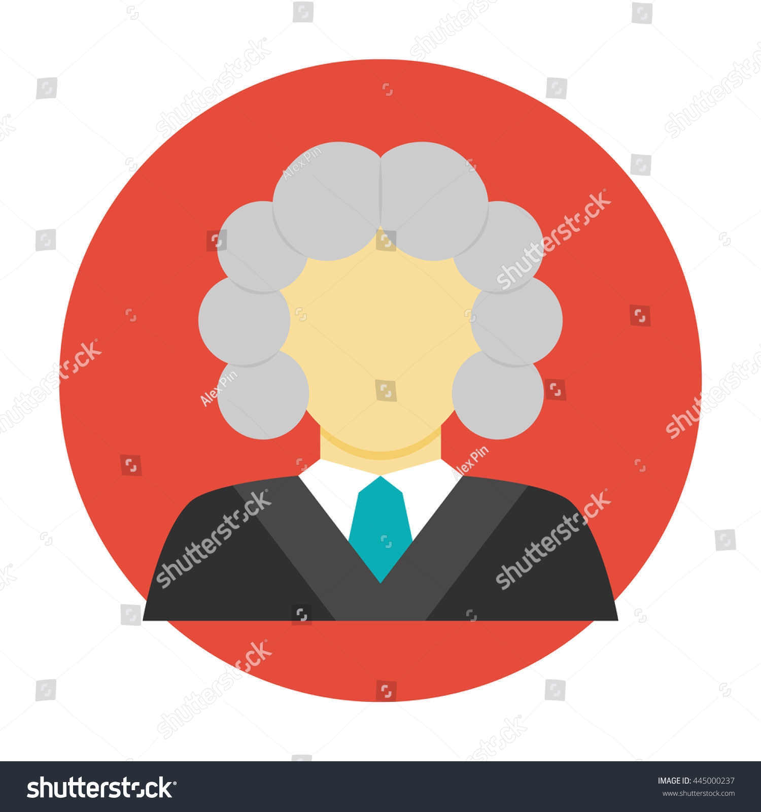 Judge Avatar Flat Icon Stock Vector (Royalty Free) 445000237 | Shutterstock
