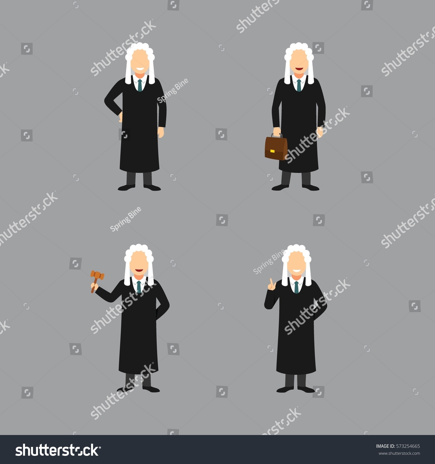 Judge Character Design Vector Stock Vector (Royalty Free) 573254665