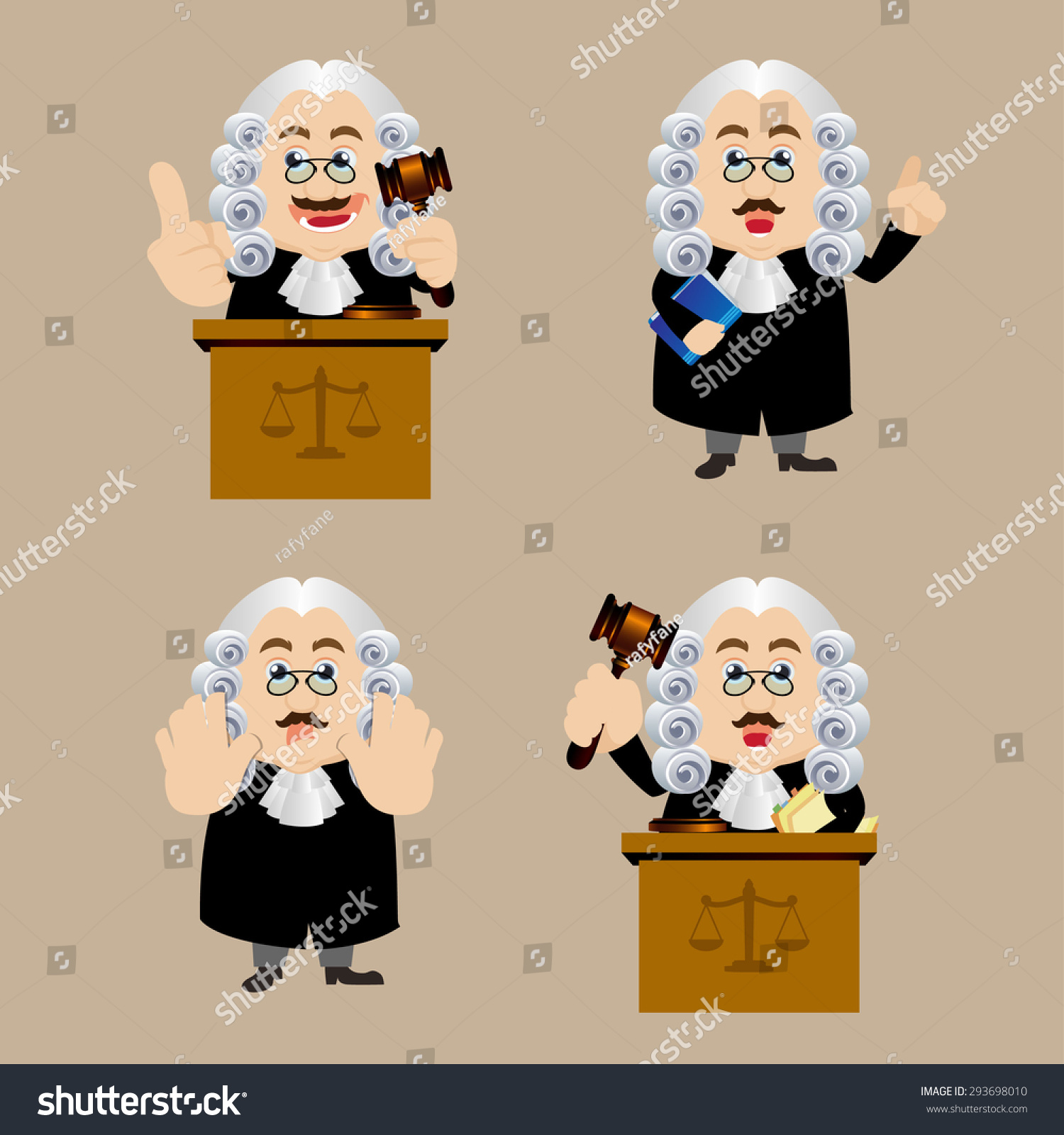 Judge Characters Different Poses: Stock-Vektorgrafik (Lizenzfrei ...