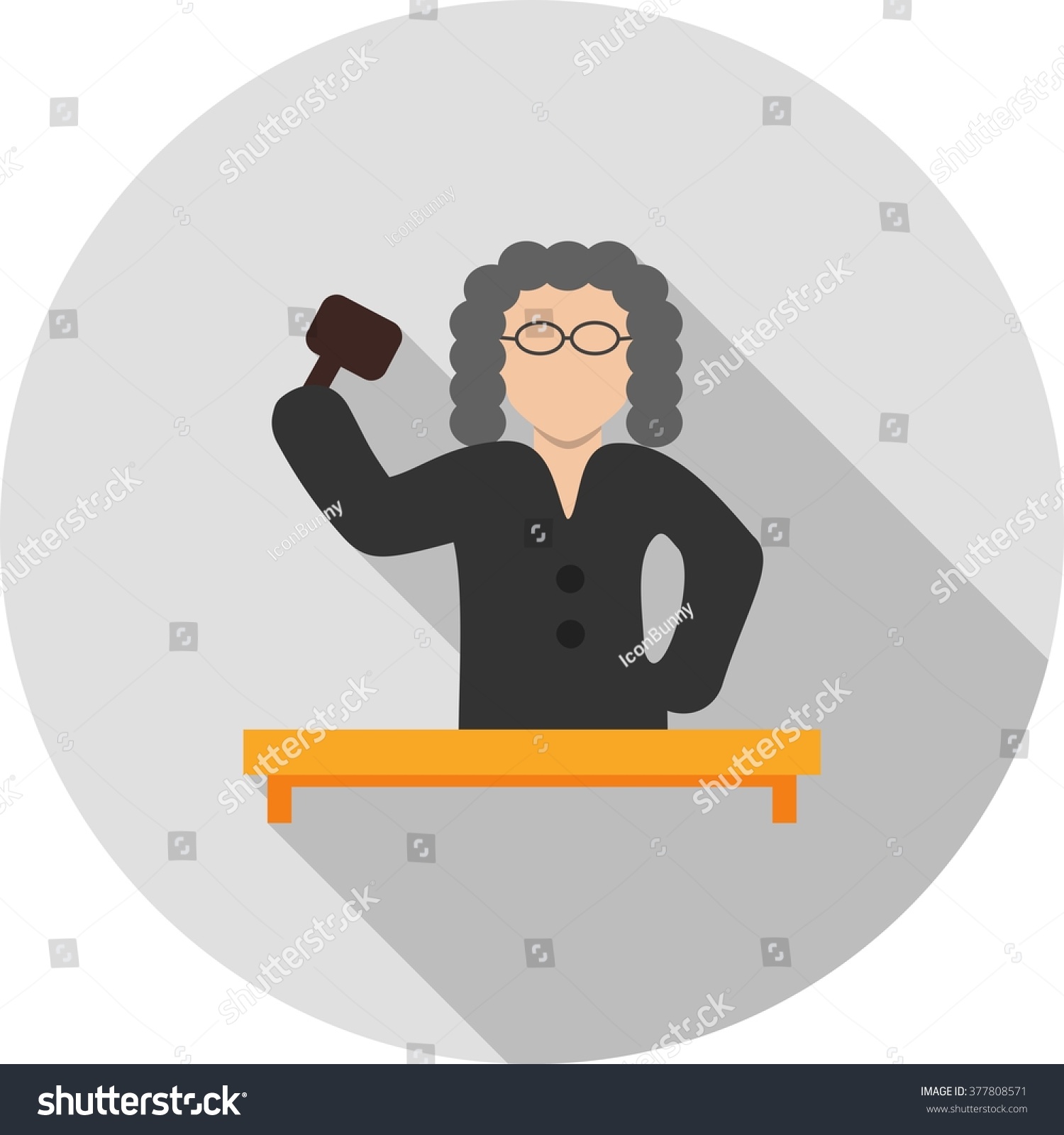 Judge Giving Order Stock Vector 377808571 - Shutterstock