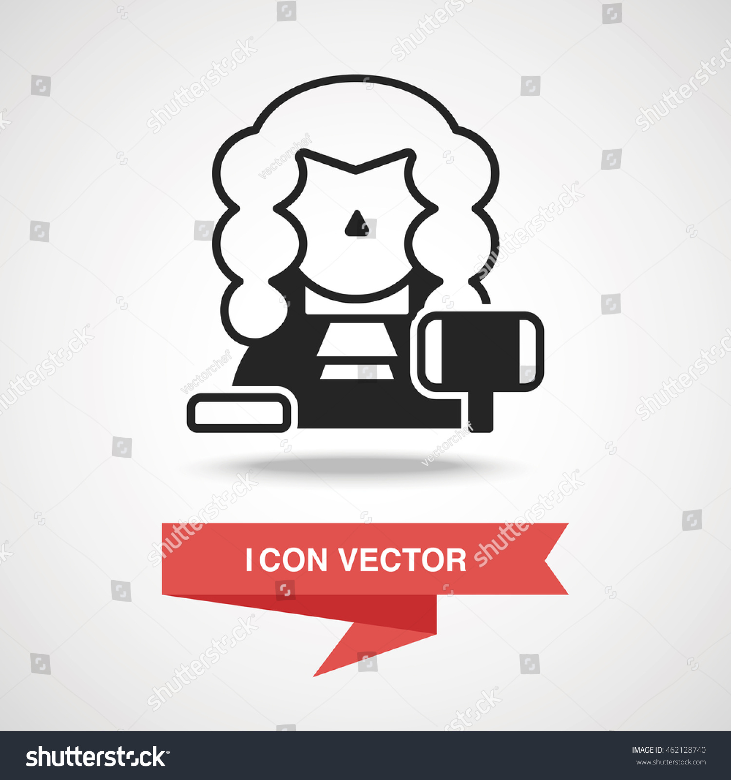 Judge Icon Stock Vector (Royalty Free) 462128740 | Shutterstock