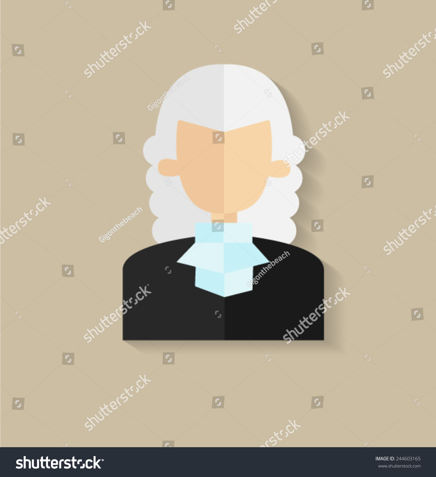 Judge Vector Illustration Stock Vector (Royalty Free) 244603165