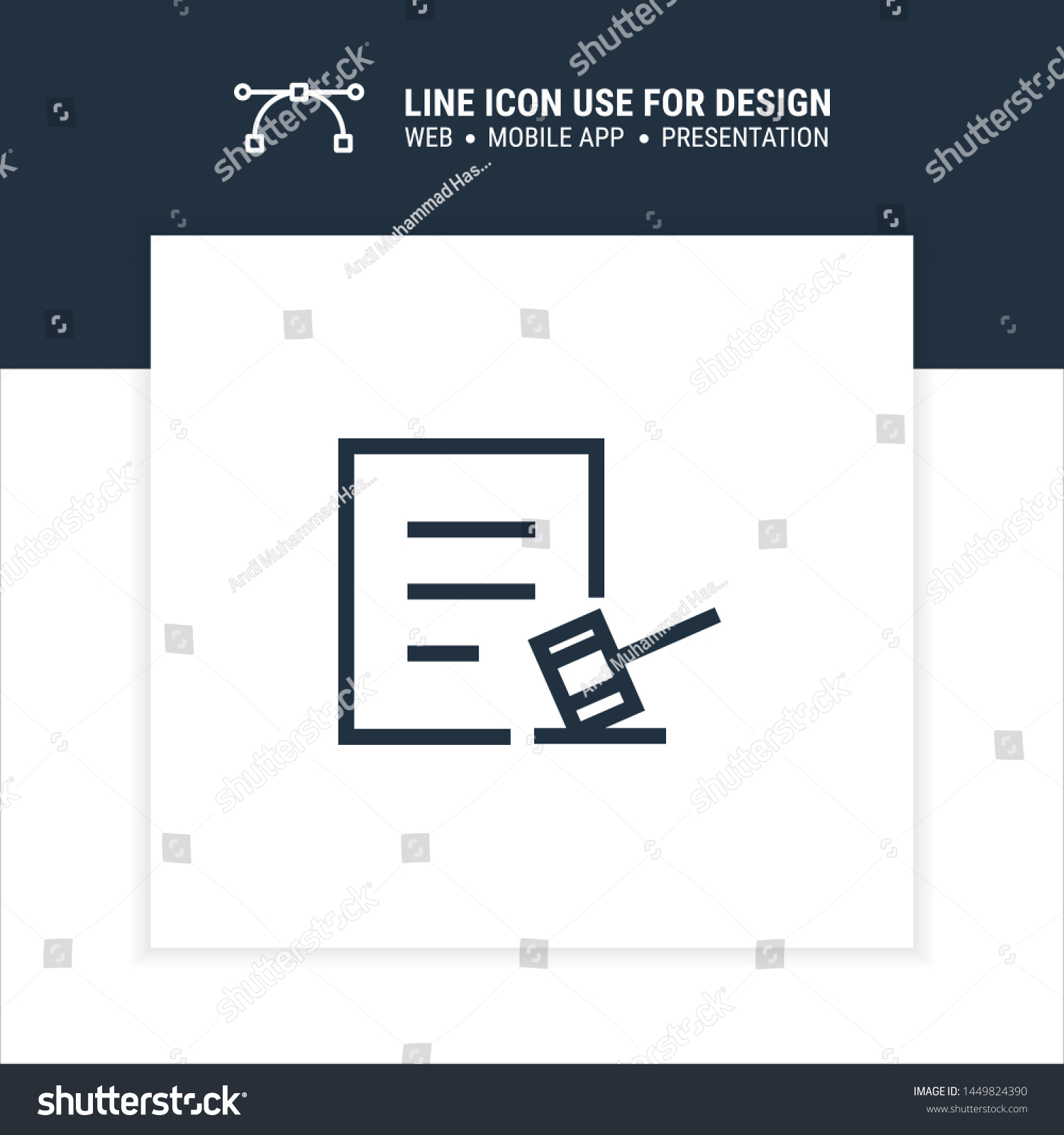 Judgement Decision Document Icon Design Vector Stock Vector (Royalty ...
