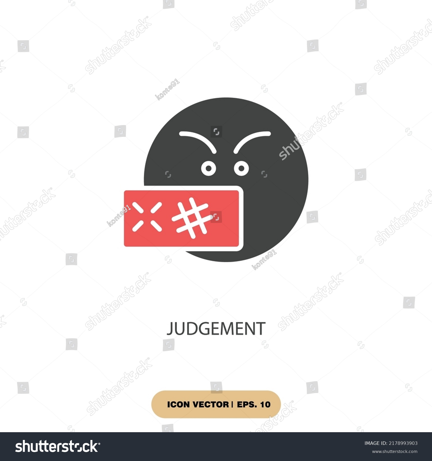 Judgement Icons Symbol Vector Elements Infographic Stock Vector ...