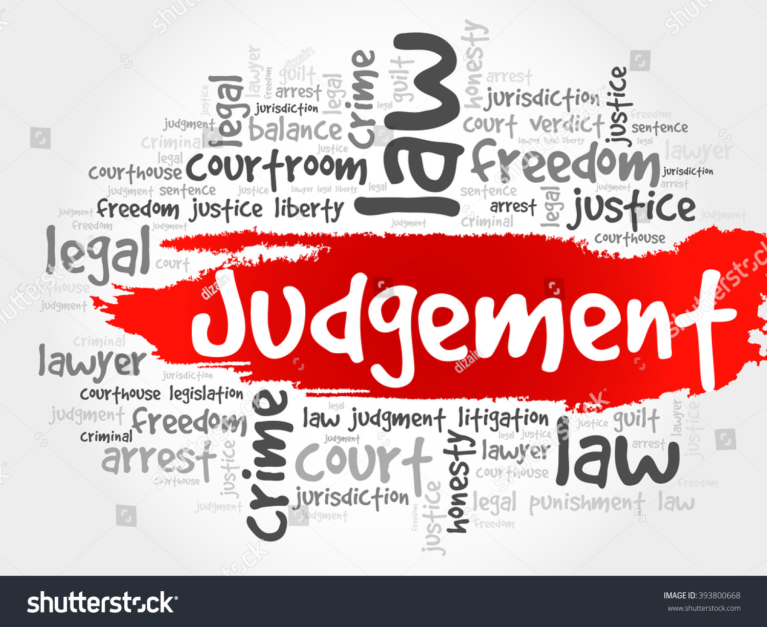Judgement Word Cloud Concept Stock Vector (Royalty Free) 393800668 ...