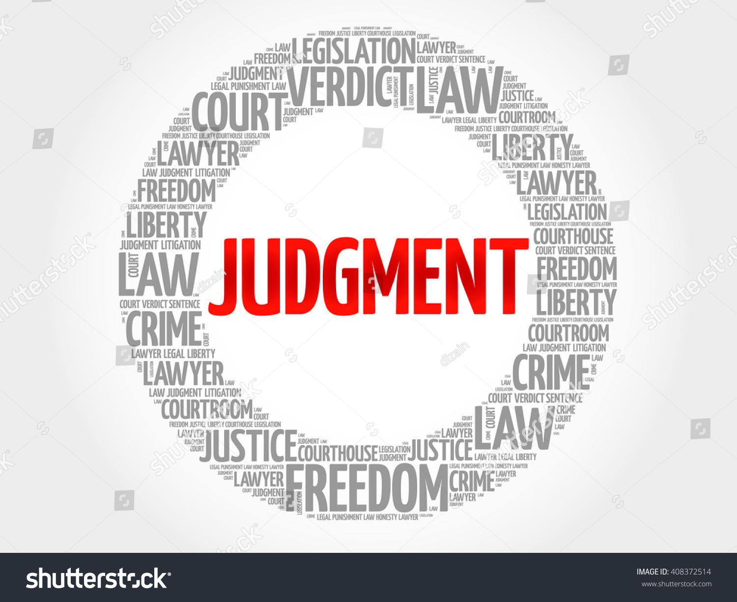 Judgement Word Cloud Concept Stock Vector (Royalty Free) 408372514 ...