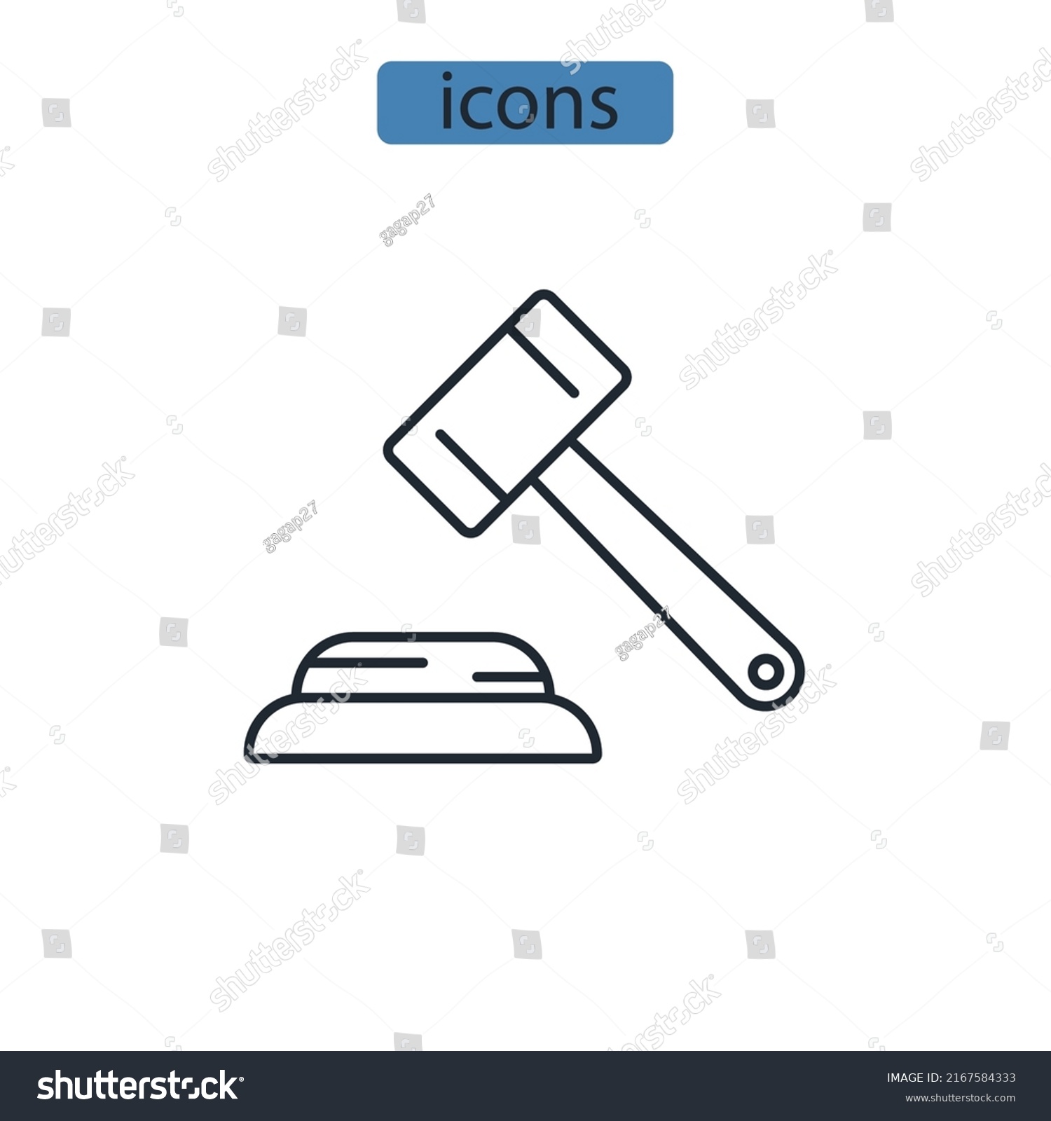 Judgment Icons Symbol Vector Elements Infographic Stock Vector (Royalty ...