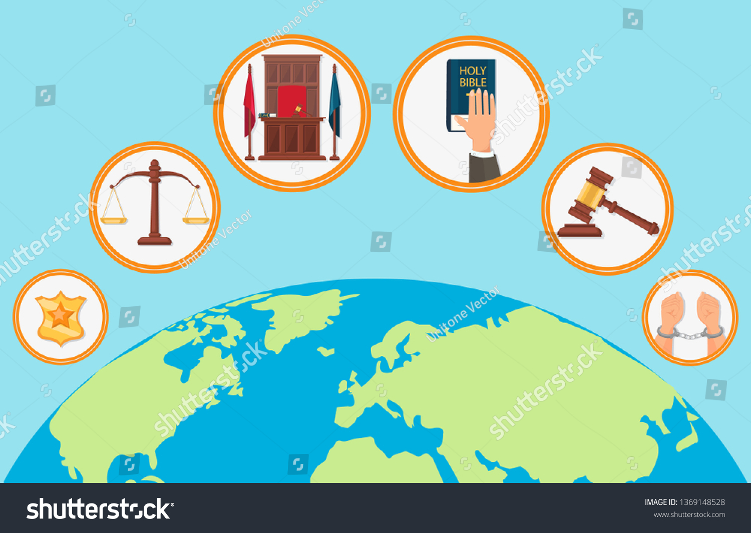 Judicial System Symbols Flat Vector Illustration Stock Vector (Royalty ... Judicial System Symbols Flat Vector Illustration Stock Vector (Royalty ...