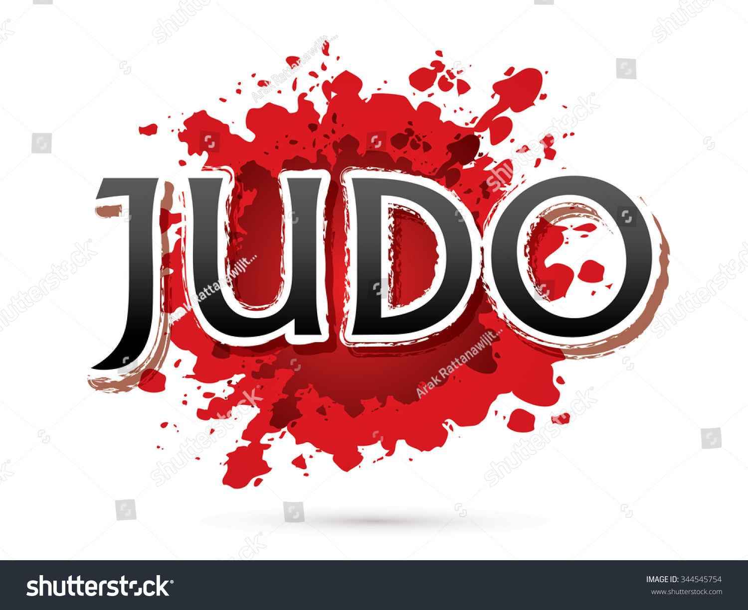 Judo Font Text Graphic Vector: vector de stock (libre de regalías ...