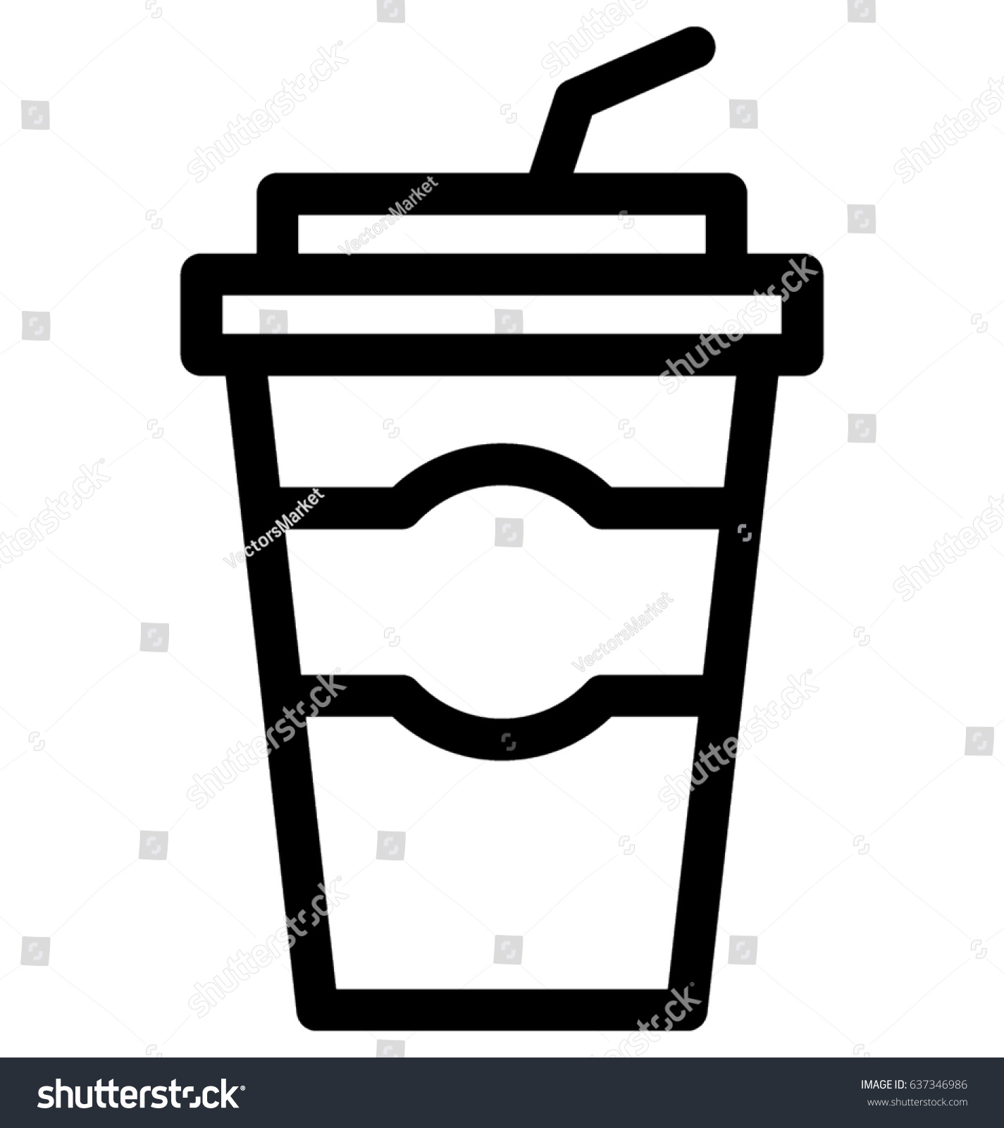 Juice Cup Vector Icon Stock Vector (Royalty Free) 637346986 | Shutterstock