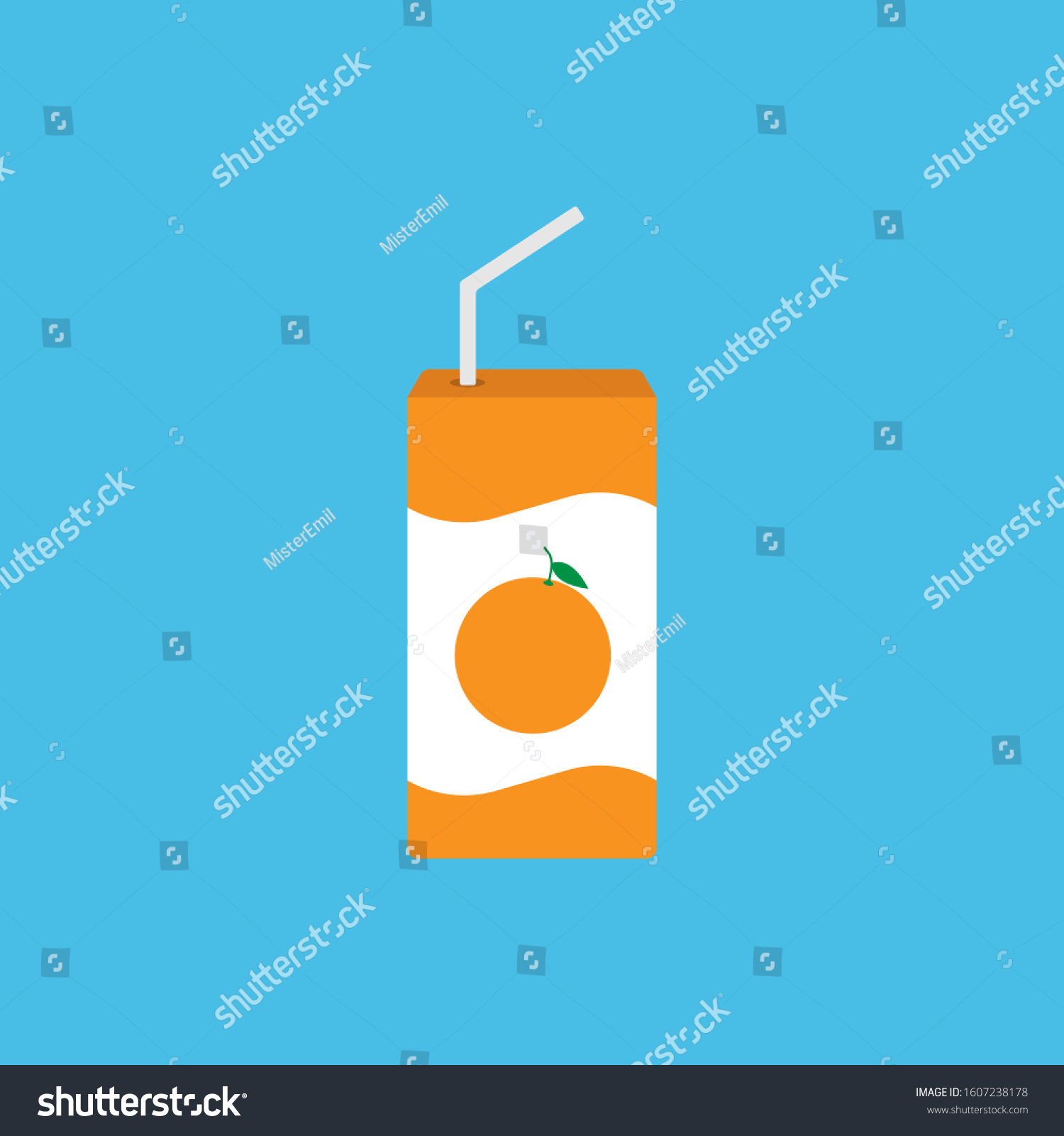 Juice Pack Icon Simple Design Stock Vector (Royalty Free) 1607238178 ...