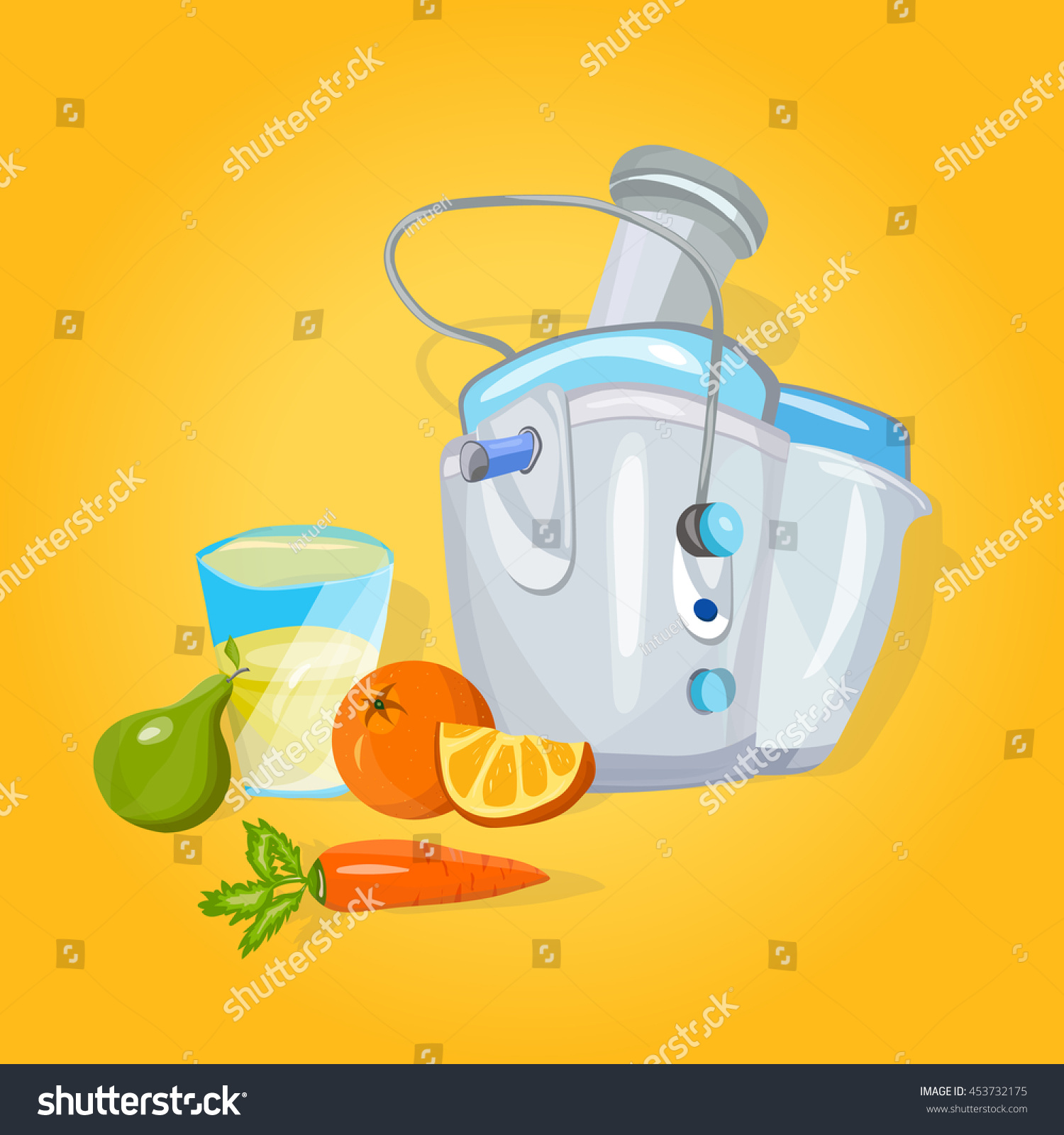 Juicer Machine Cartoon Vector Art Set Stock Vector (Royalty Free ...