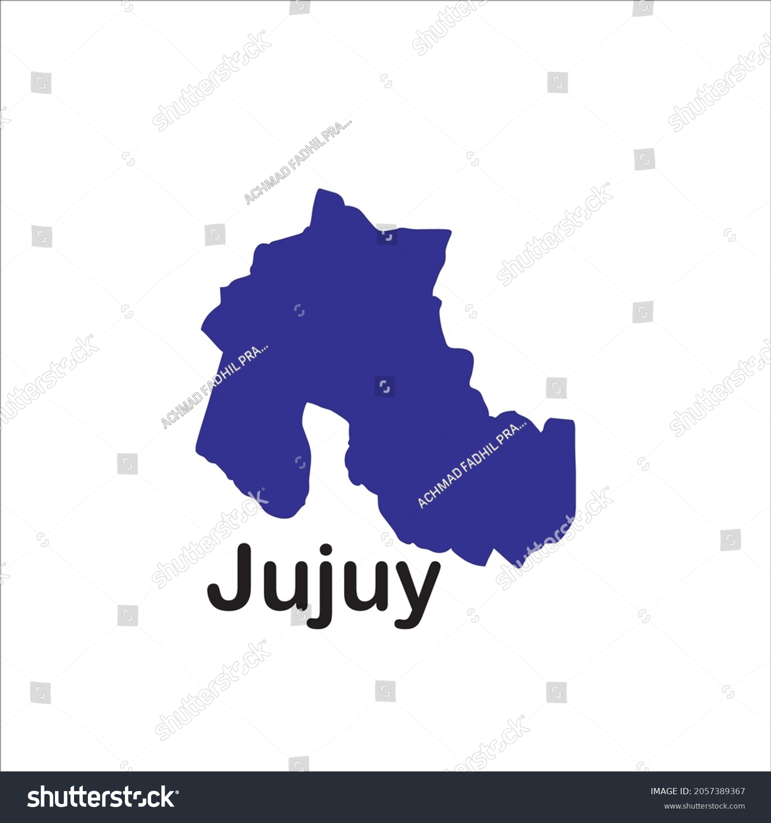 Jujuy Map On White Background Stock Vector (Royalty Free) 2057389367