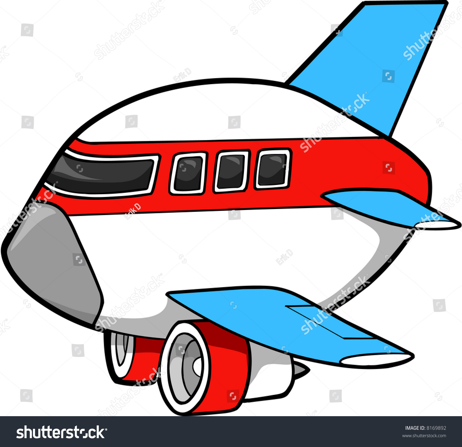 Jumbo Jet Vector Illustration Stock Vector (Royalty Free) 8169892