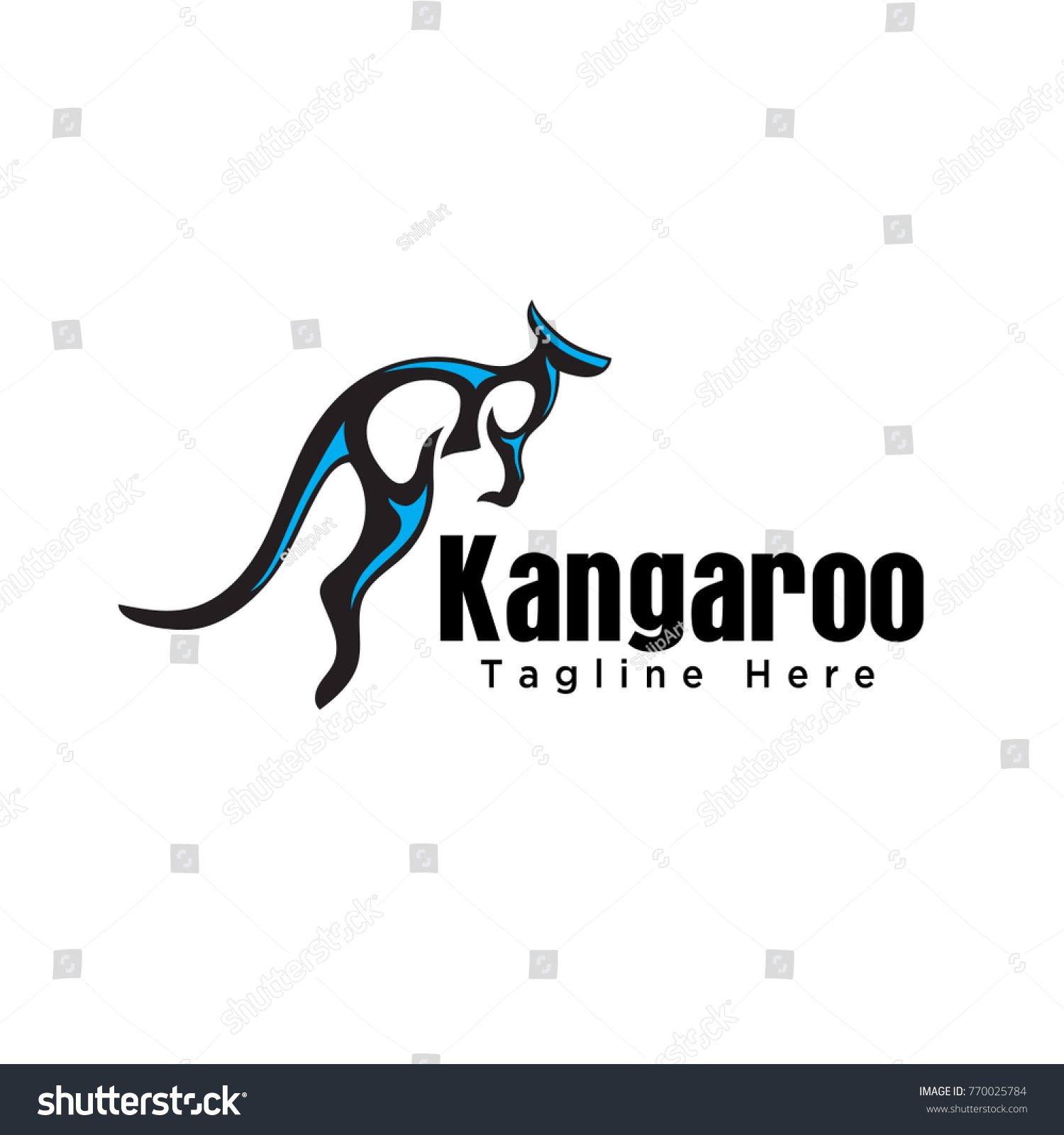 Jump Kangaroo Logo Stock Vector (Royalty Free) 770025784