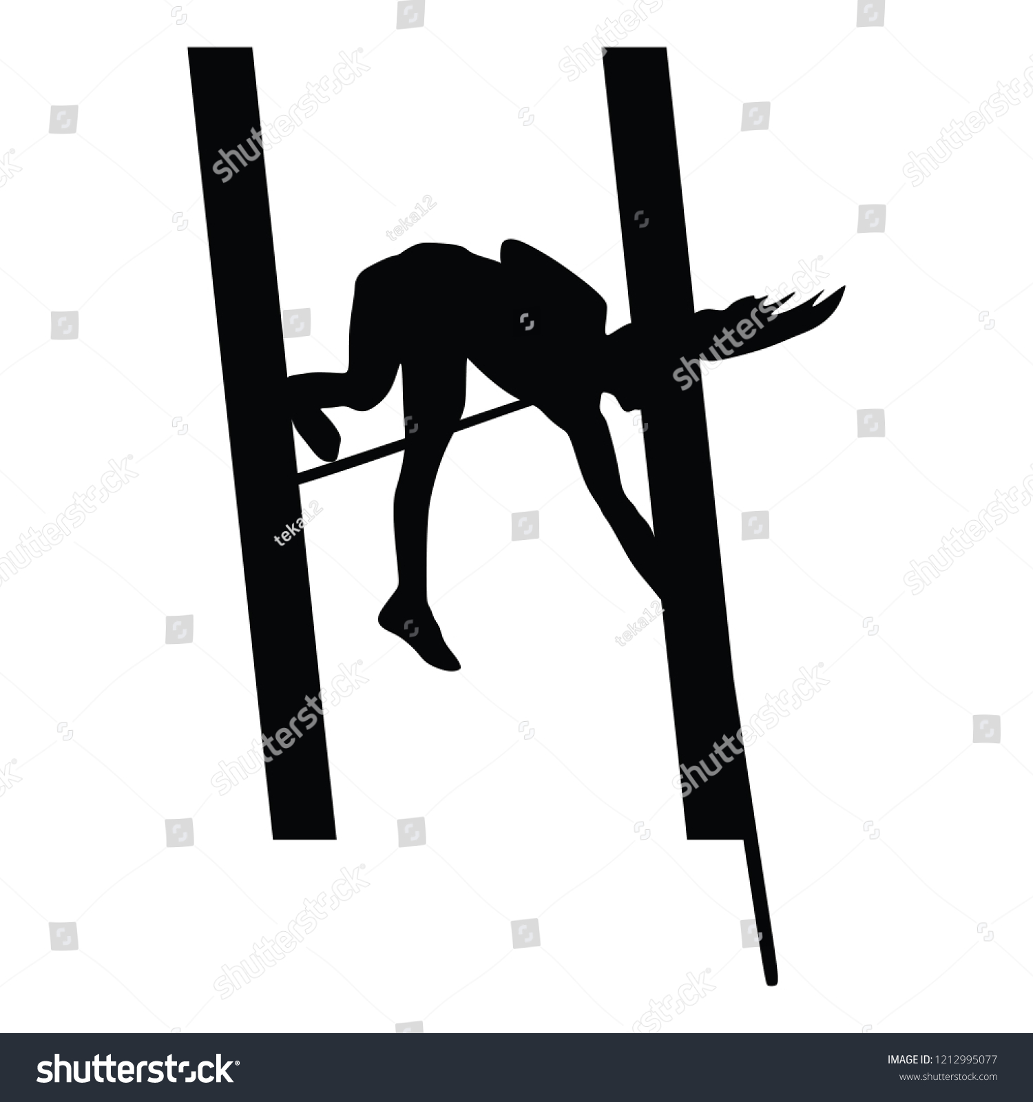 Jump Pole Vector Stock Vector (Royalty Free) 1212995077 | Shutterstock