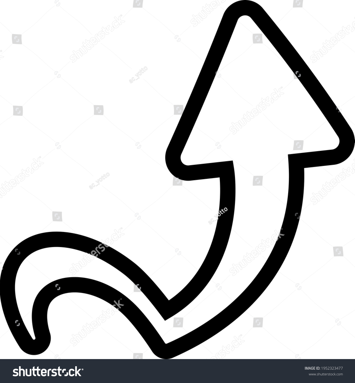 Jumping Arrow Isolated Vector Illustration Stock Vector (Royalty Free ...