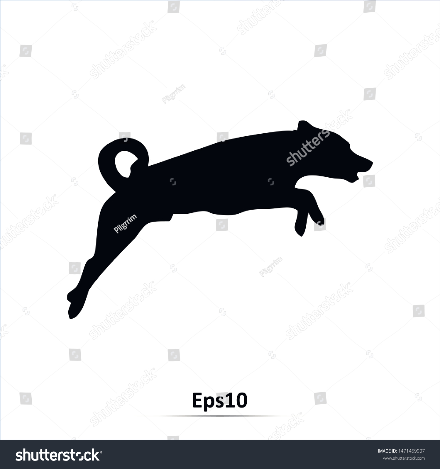 Jumping Dog Vector Illustration Eps10 Stock Vector (Royalty Free ...