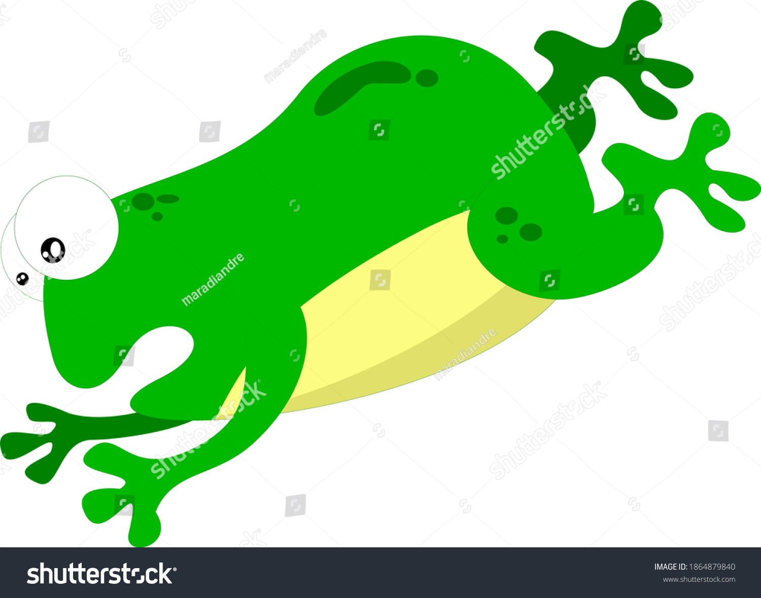 Jumping Frog Cartoon Vector Illustration Stock Vector (Royalty Free ...