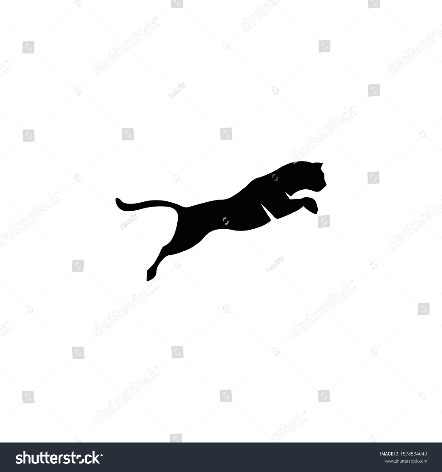 Jumping Jaguar Logo Icon Vector Stock Vector (Royalty Free) 1578534040 ...
