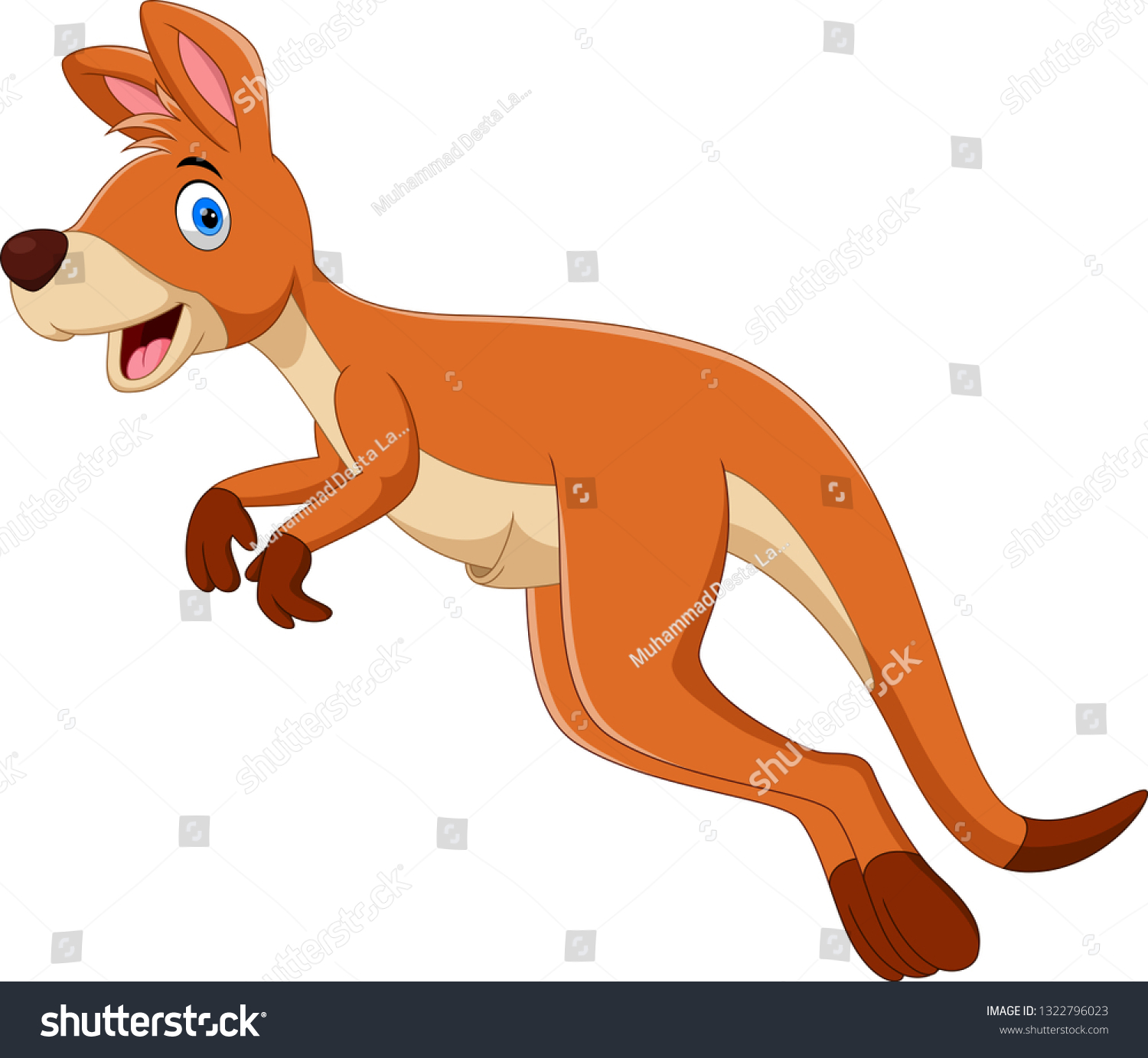 Jumping Kangaroo Cartoon Stock Vector (Royalty Free) 1322796023