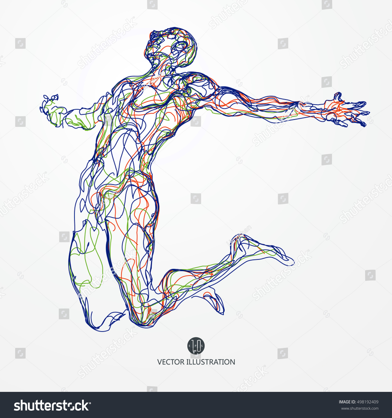 11,522 Jumping man sketch Images, Stock Photos & Vectors | Shutterstock
