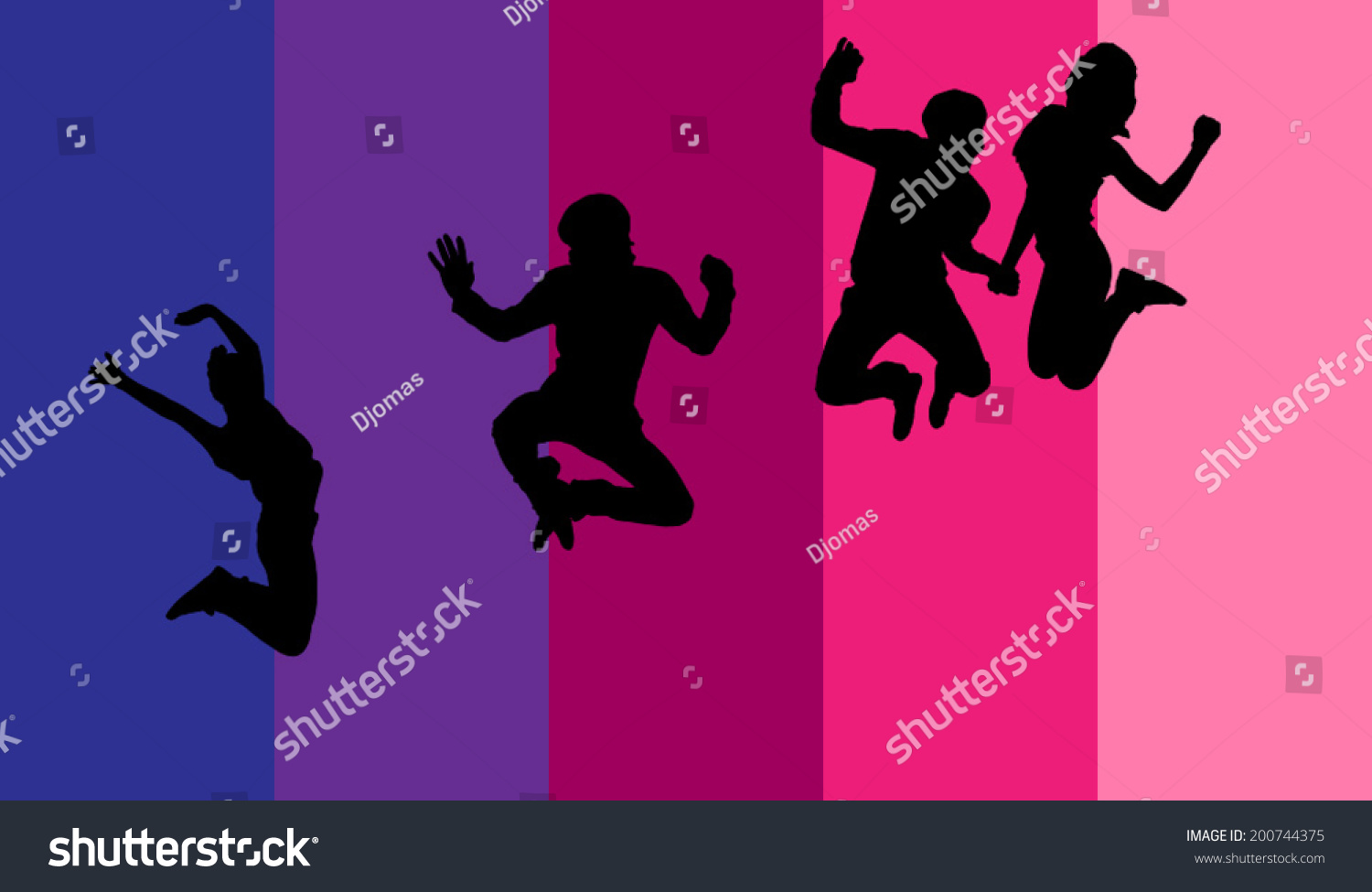 Jumping People Stock Vector (Royalty Free) 200744375 | Shutterstock