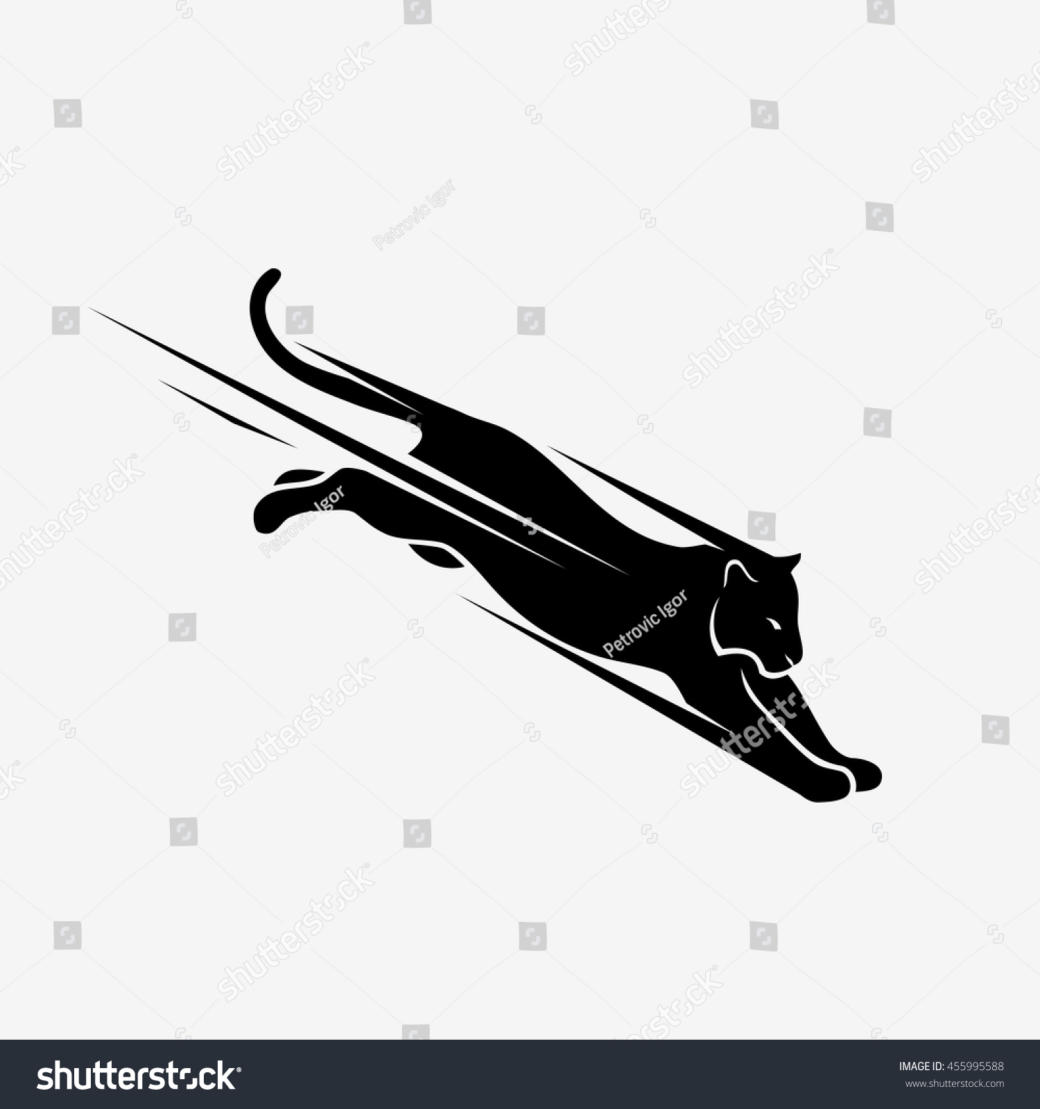 Jumping Tiger Vector Illustration: vector de stock (libre de regalías ...
