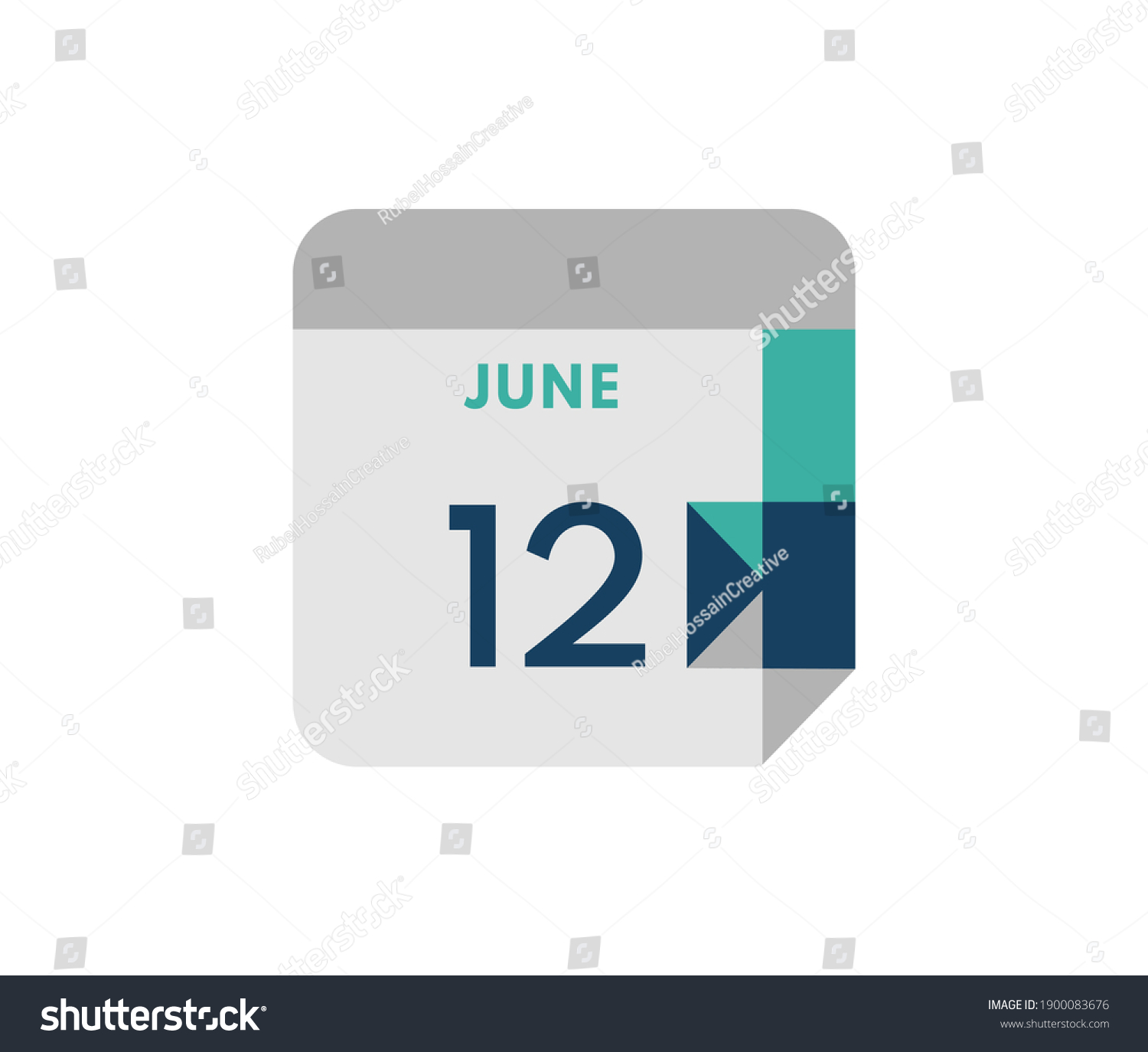 June 12 Flat Daily Calendar Date Stock Vector (Royalty Free) 1900083676 ... June 12 Flat Daily Calendar Date Stock Vector (Royalty Free) 1900083676 ...