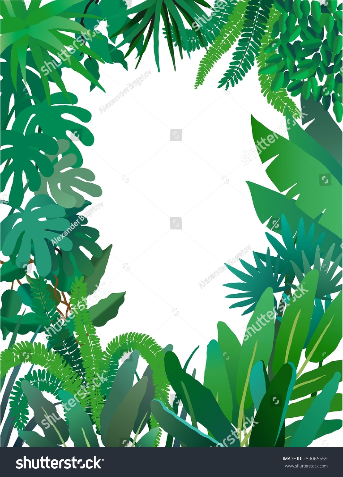 Jungle Frame: vector de stock (libre de regalías) 289066559