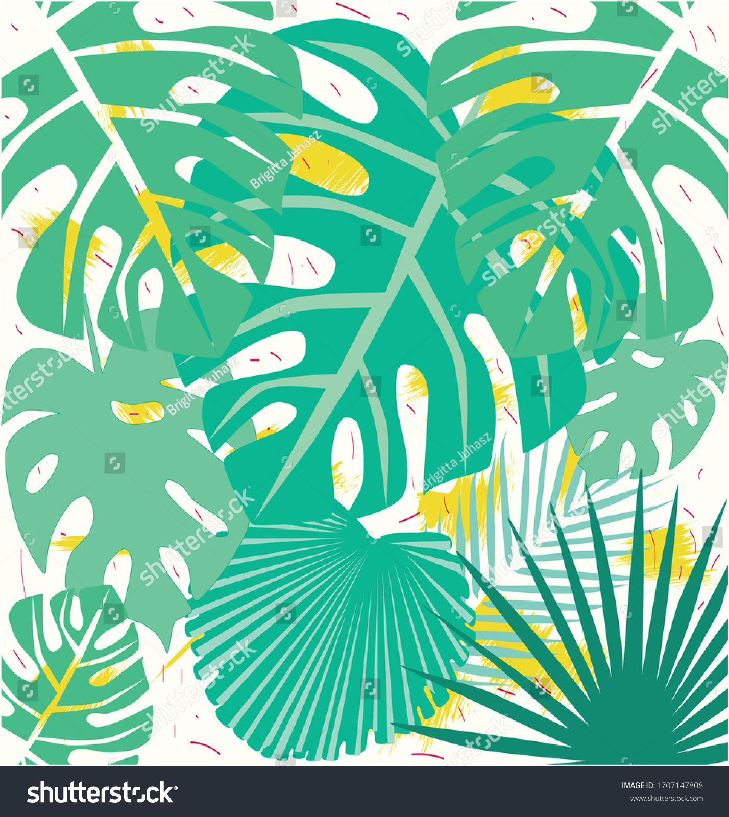 Jungle Vector Illustration Art Background Stock Vector (Royalty Free ...