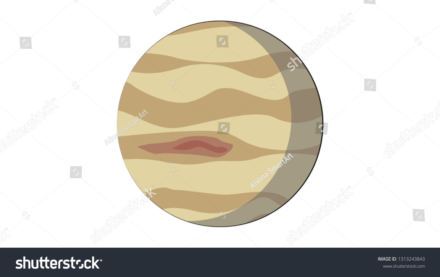 Jupiter Vector Solar System Planets Flat Stock Vector (Royalty Free ...