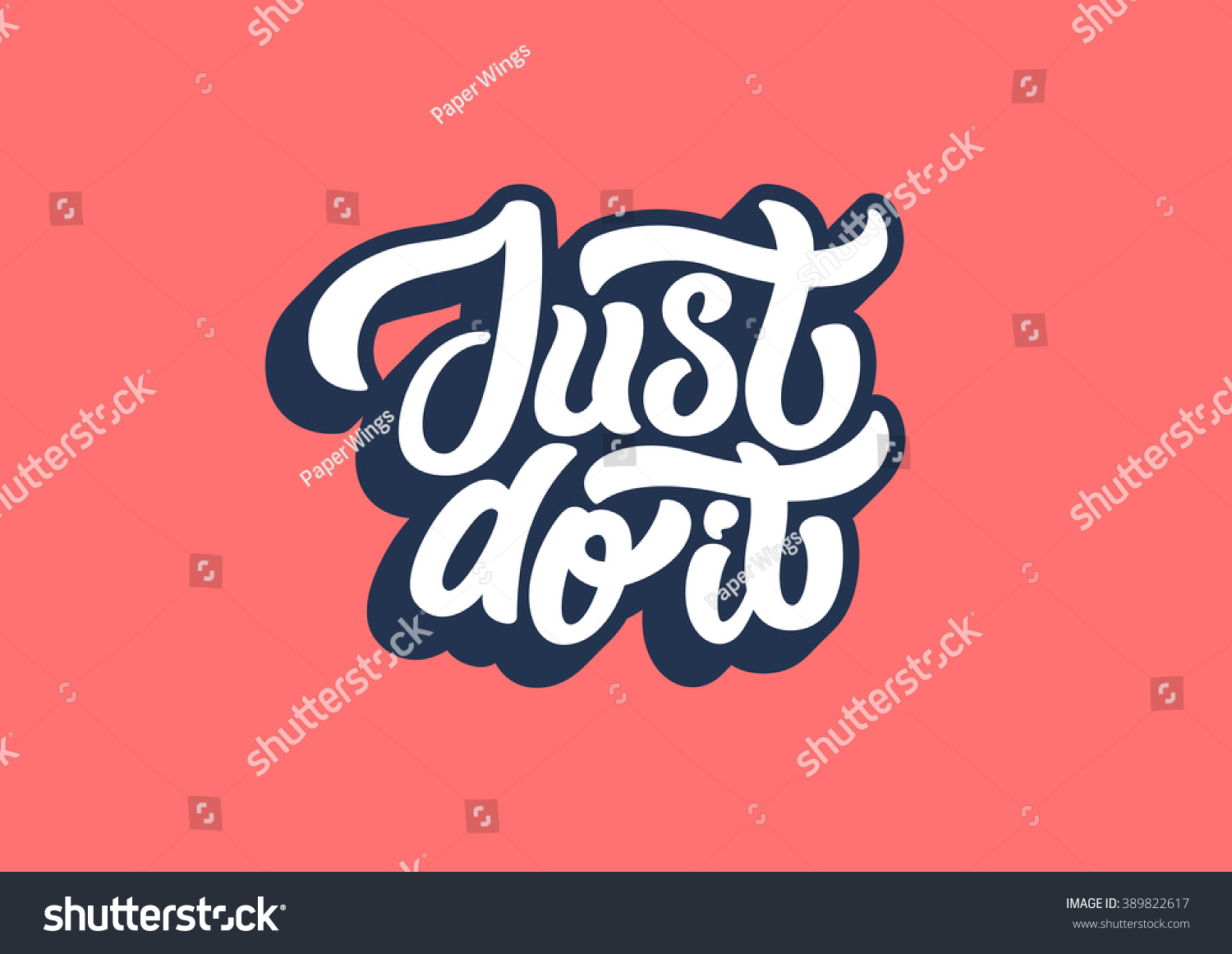 Just Do Lettering Text Stock Vector (Royalty Free) 389822617